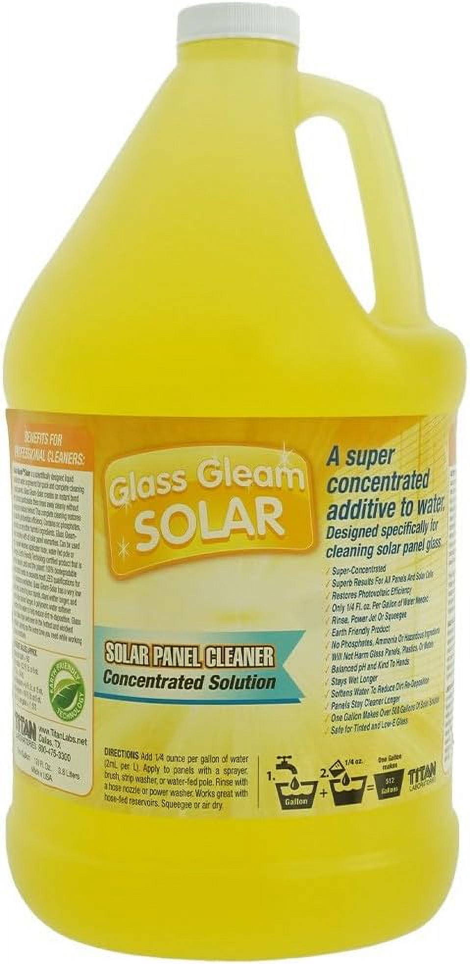 Glass Gleam Solar - Solar Panel Cleaner - Highly Concentrated - 1 ...