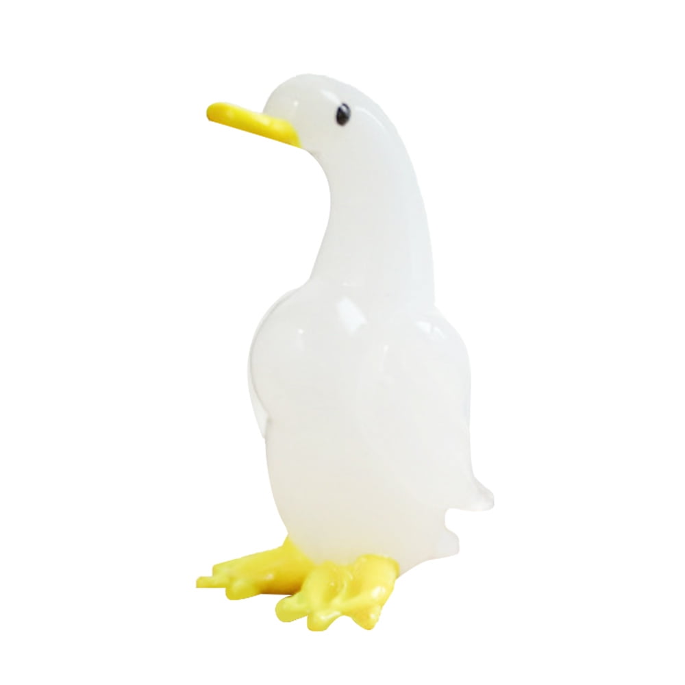 Glass Goose Figurine Hand Blown Desktop Ornament Glass Art Duck ...
