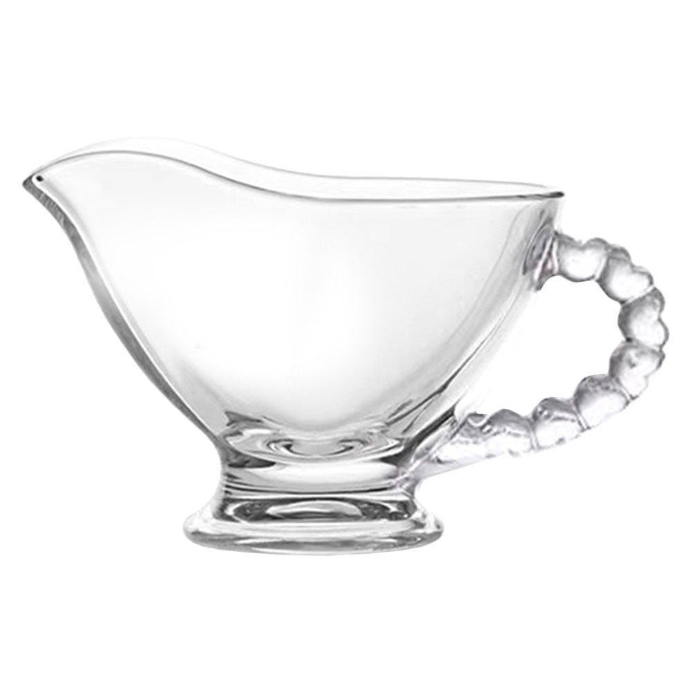 Glass Gravy Boat with Handle Clear Gravy Sauce Dish Gravy Bowl Serving ...