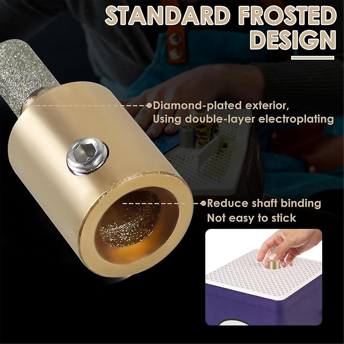 Glass Grinder Bits, 1 3/4 1/4 Inch Stained Glass Diamond Grinder Bit ...