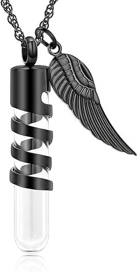 Glass Hourglass Cremation Jewelry for Ashes Container Vial Urn Necklace ...