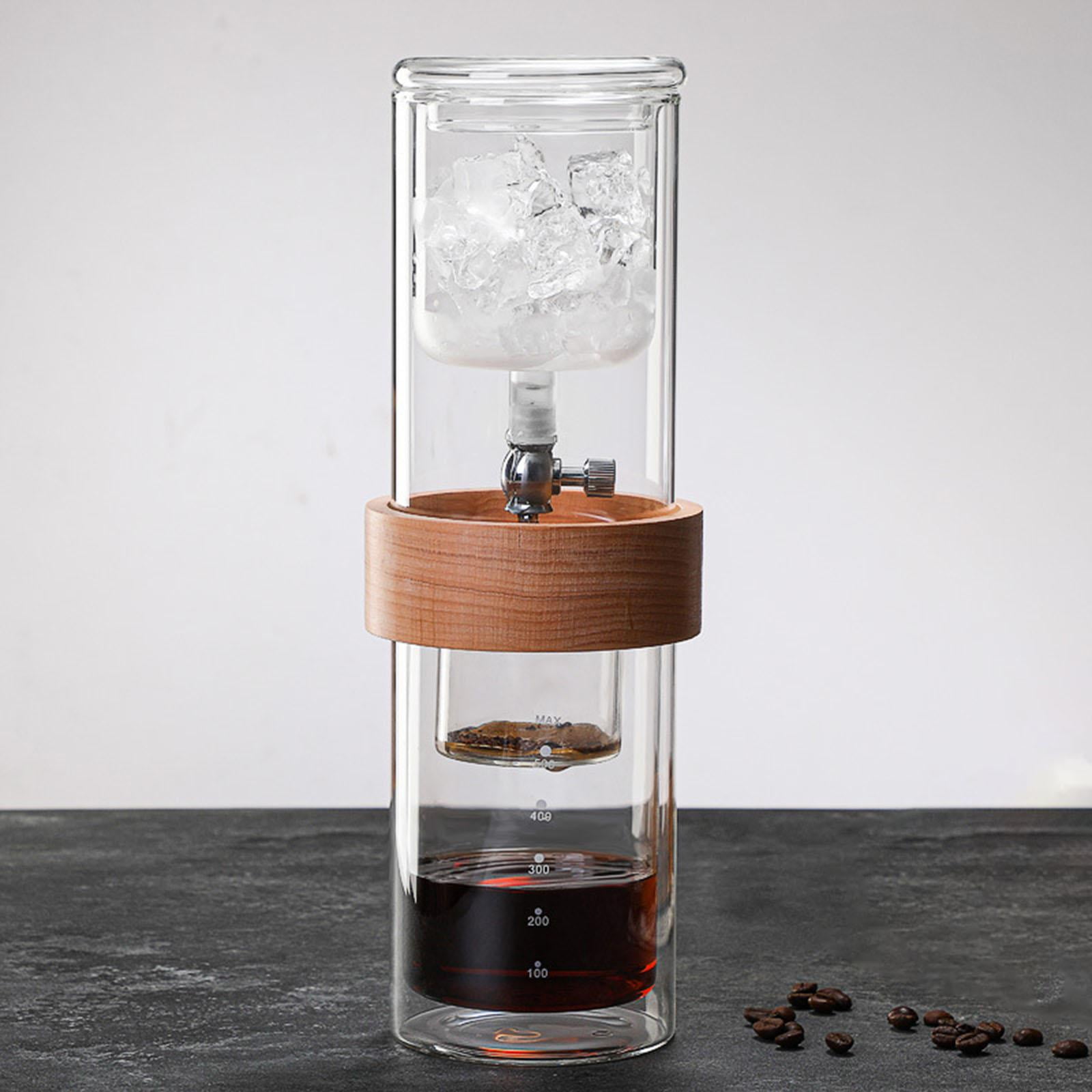 Glass Ice Drip Coffee Pot Portable Coffee Mug Cold Drip Coffee Maker ...