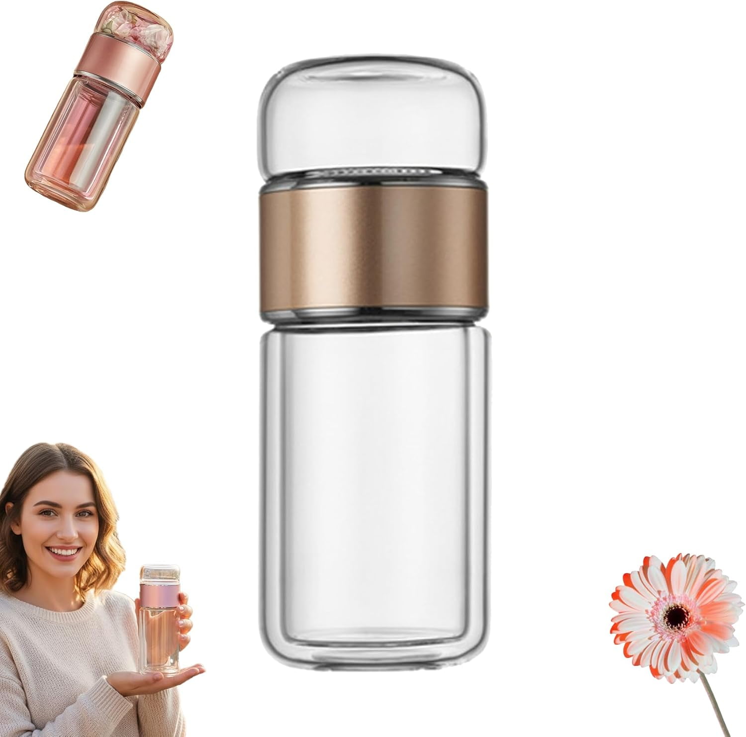 Glass Infuser, 2026 Upgraded 3-in-1 Design Glass Infuser Built-in ...