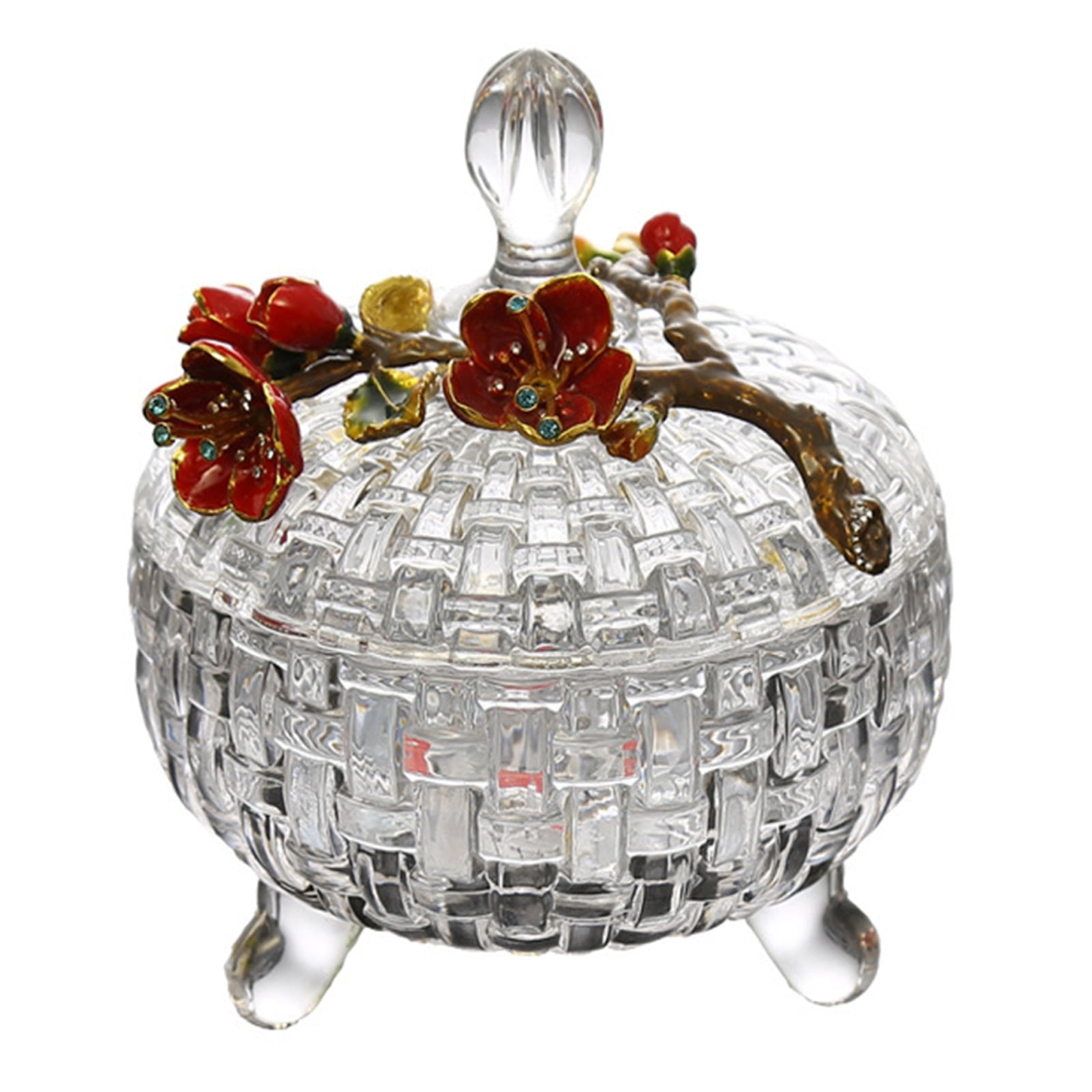 Glass Jar with Lid, Glass Candy Cup, Kitchen Storage Jar, Candy Sweet ...