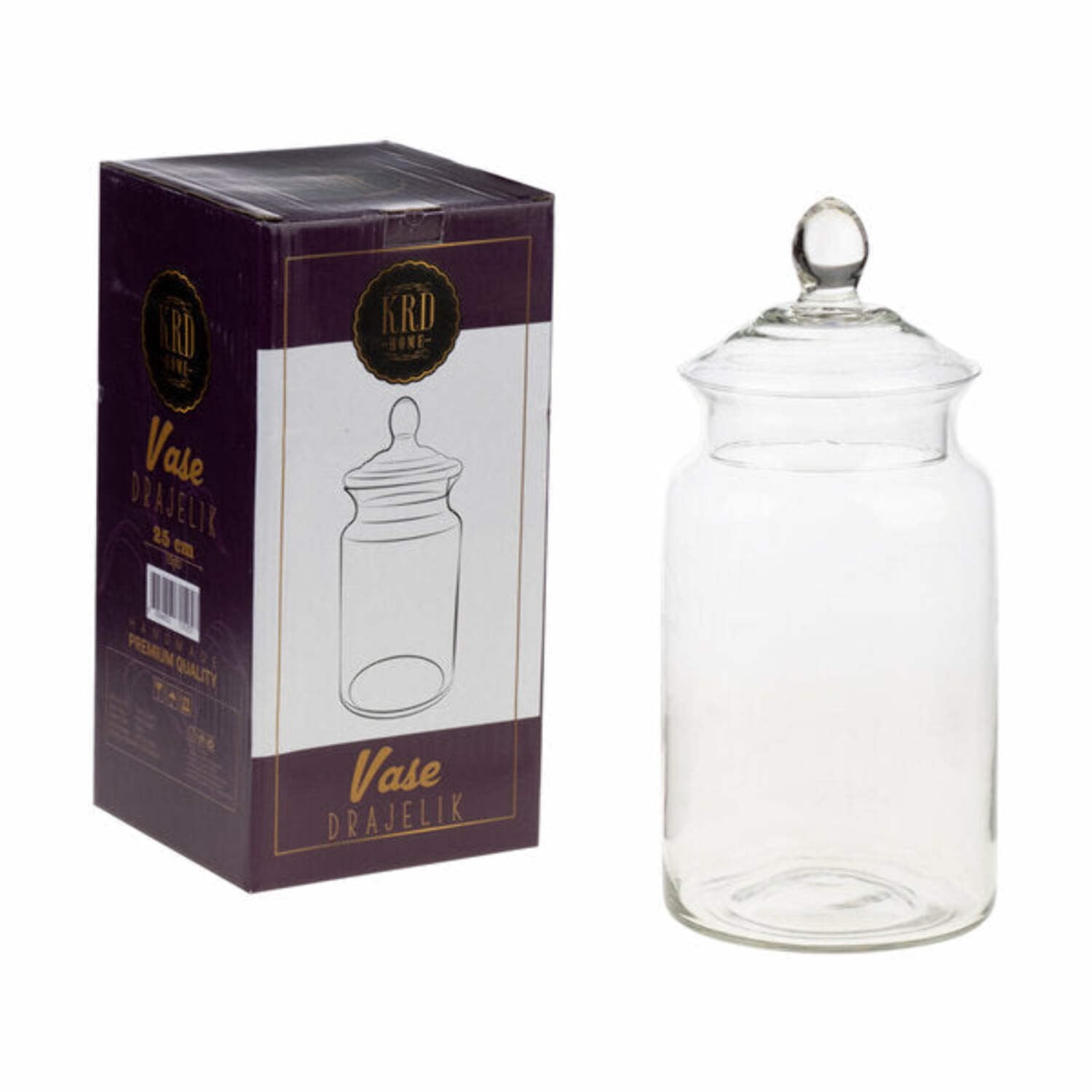 Glass Jar with Lid 10" Tall - Walmart.com