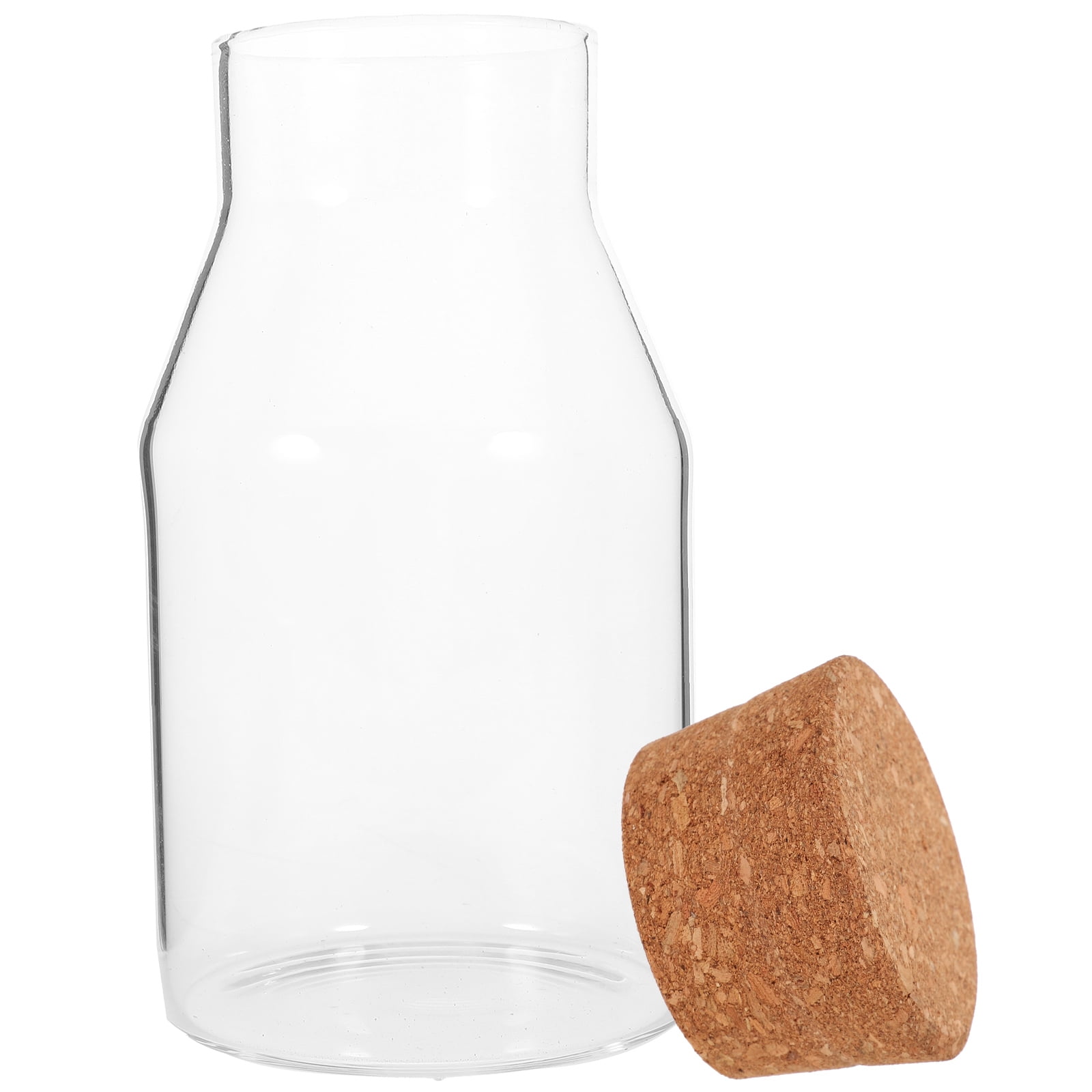 STRANDCHIC Storage Glass Jar Sealed Glass Container with Cork Lid 1Pack ...