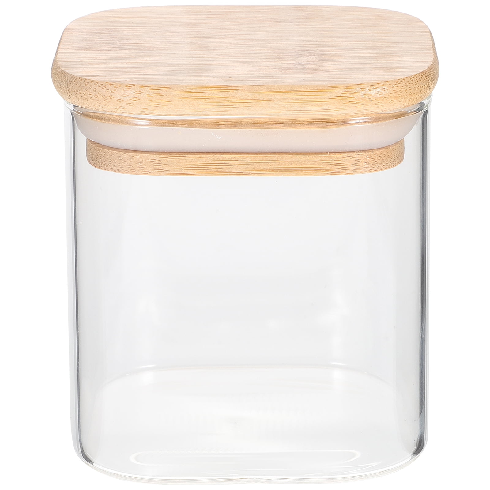 Glass Jar with Lid Coffee Cannister Clear Storage Jars Lids Kitchen ...
