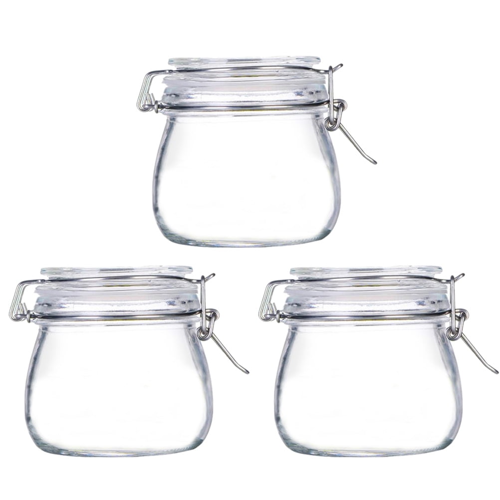 MEIBUTYUP Kitchen Canisters Transparent Glass 3Pcs 11x10.5in - Walmart.com