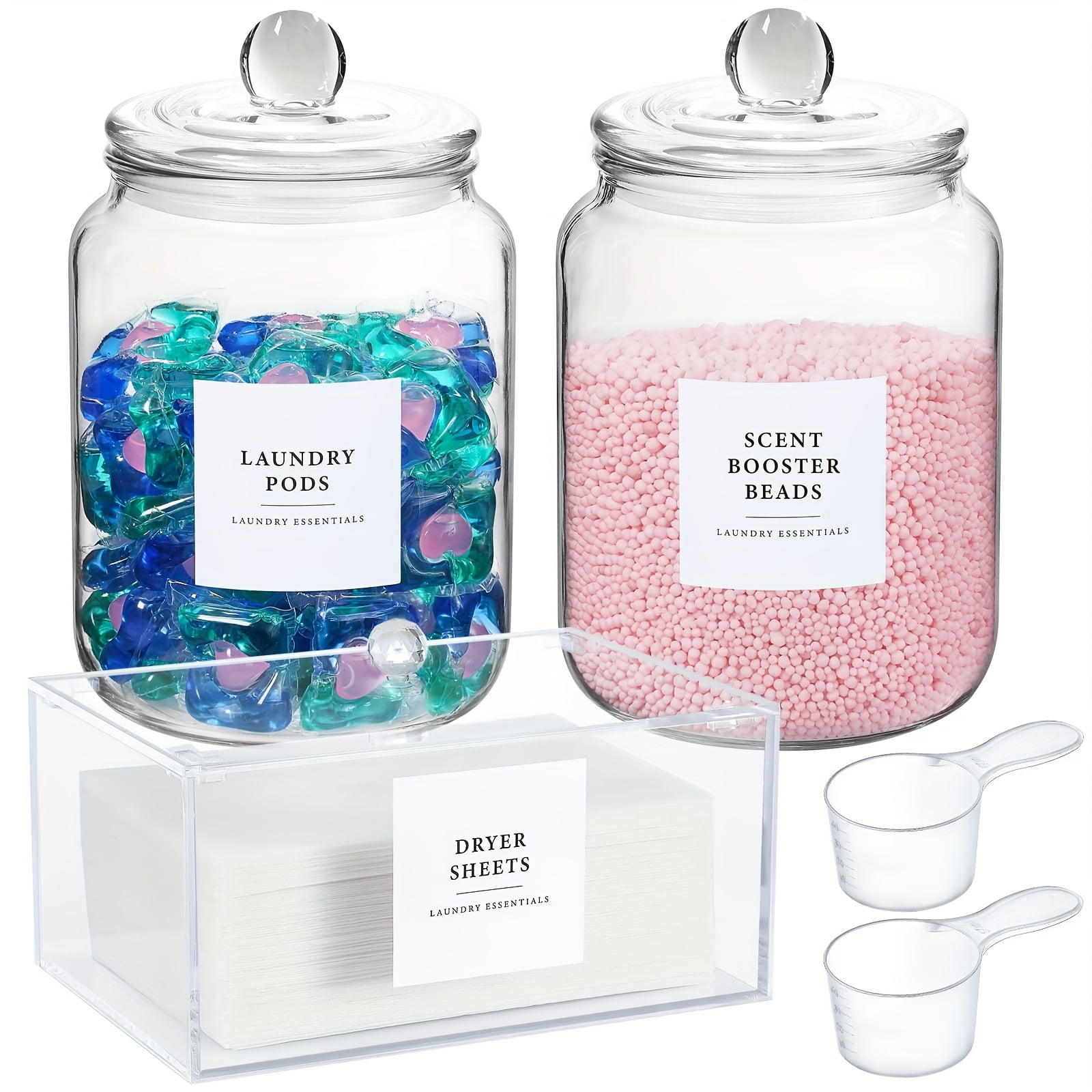Glass Jars with Airtight Lids And Labels, Half Gallon Storage ...