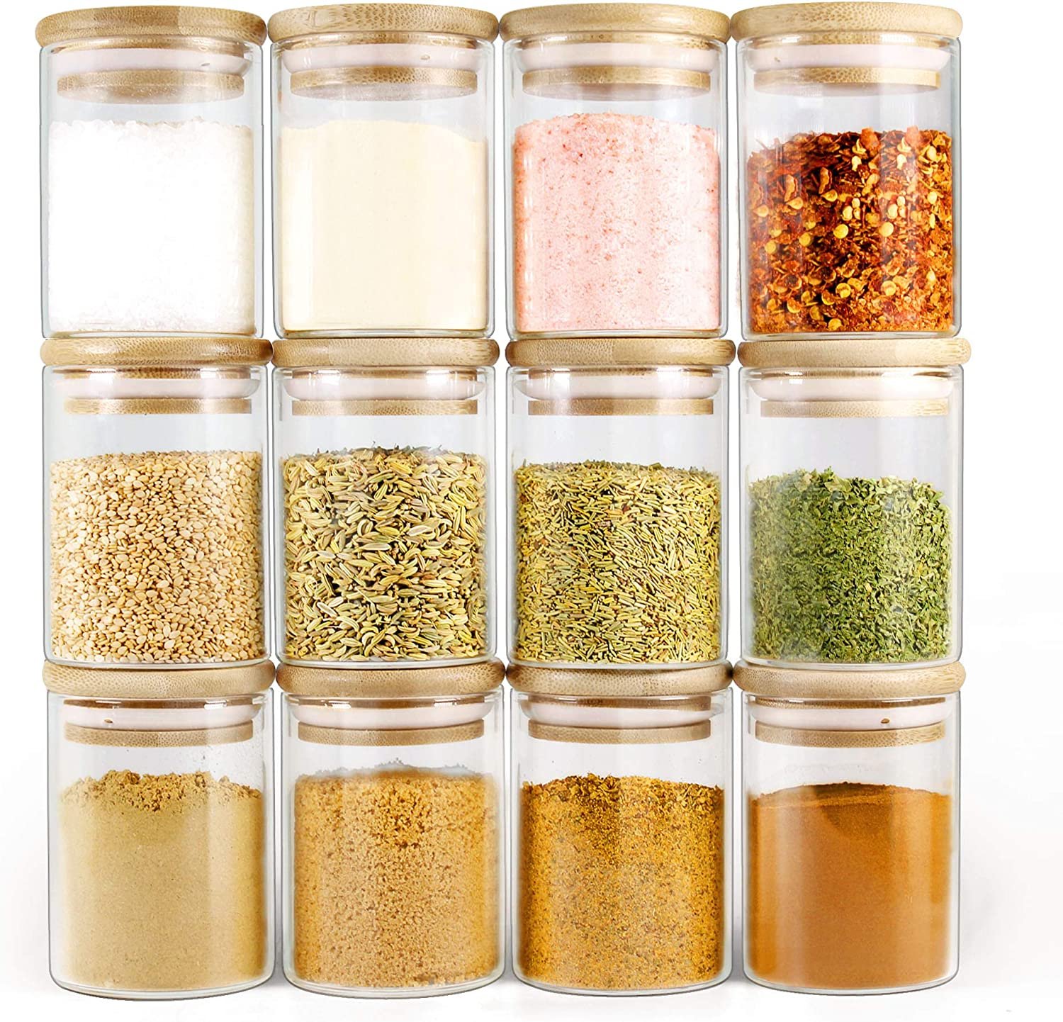 Efavormart 4 Pack 4oz Clear Glass Mason Jars with Rose Gold Lid for ...