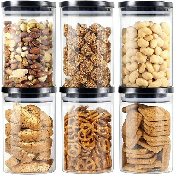 Food Jars Canisters Black Storage