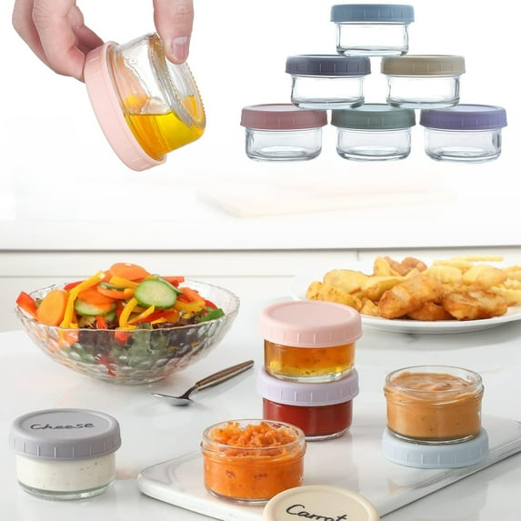 Glass Jars For Food Storage Airtight Leakproof Kitchen Pantry ...