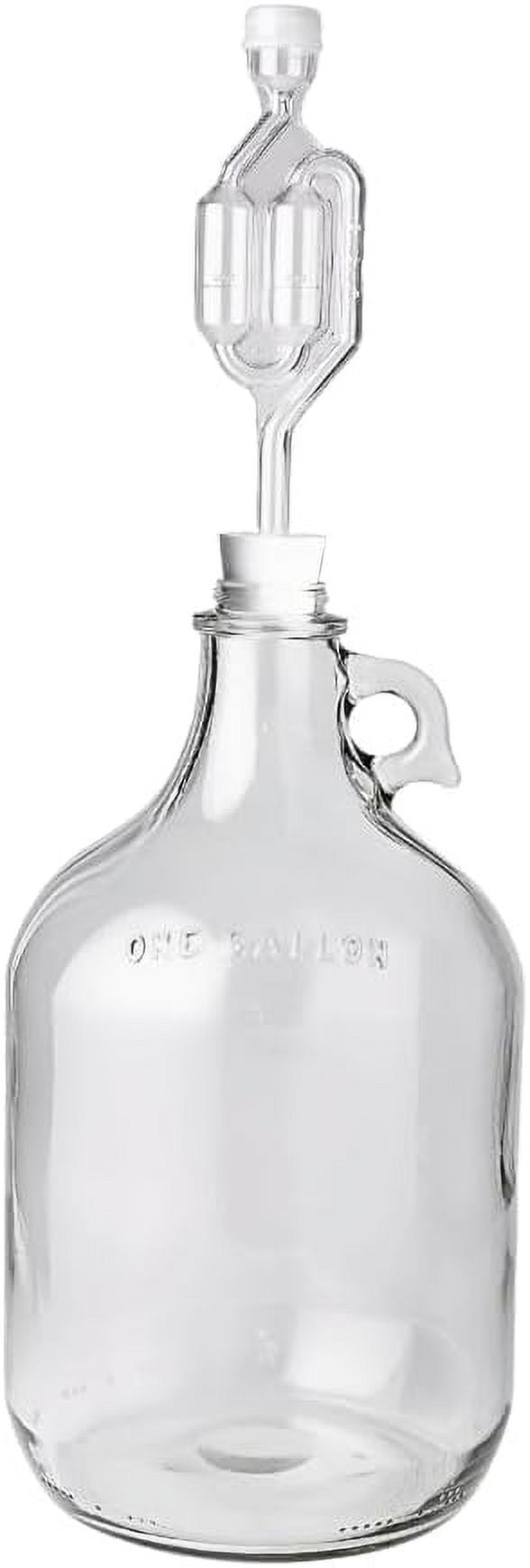1 Gallon Glass Jug with #6.5 Rubber Bungs & Bubble Airlocks ...