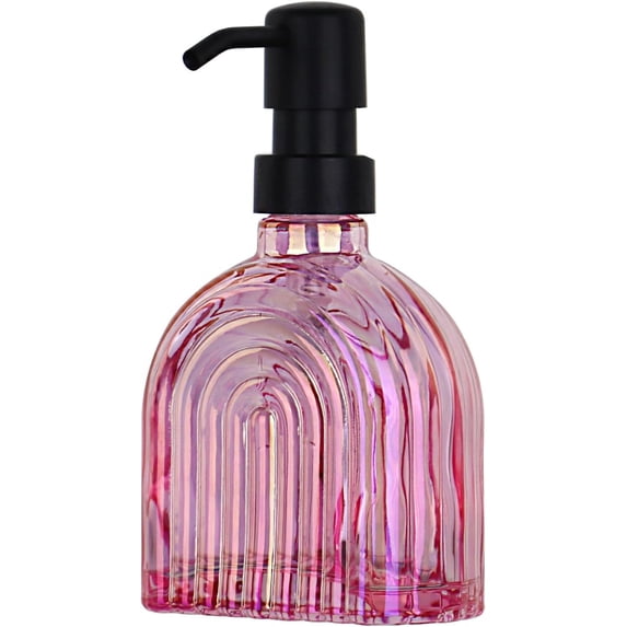 Glass Kitchen Soap Dispenser Bathroom, 9 Oz, Refillable Liquid Modern ...
