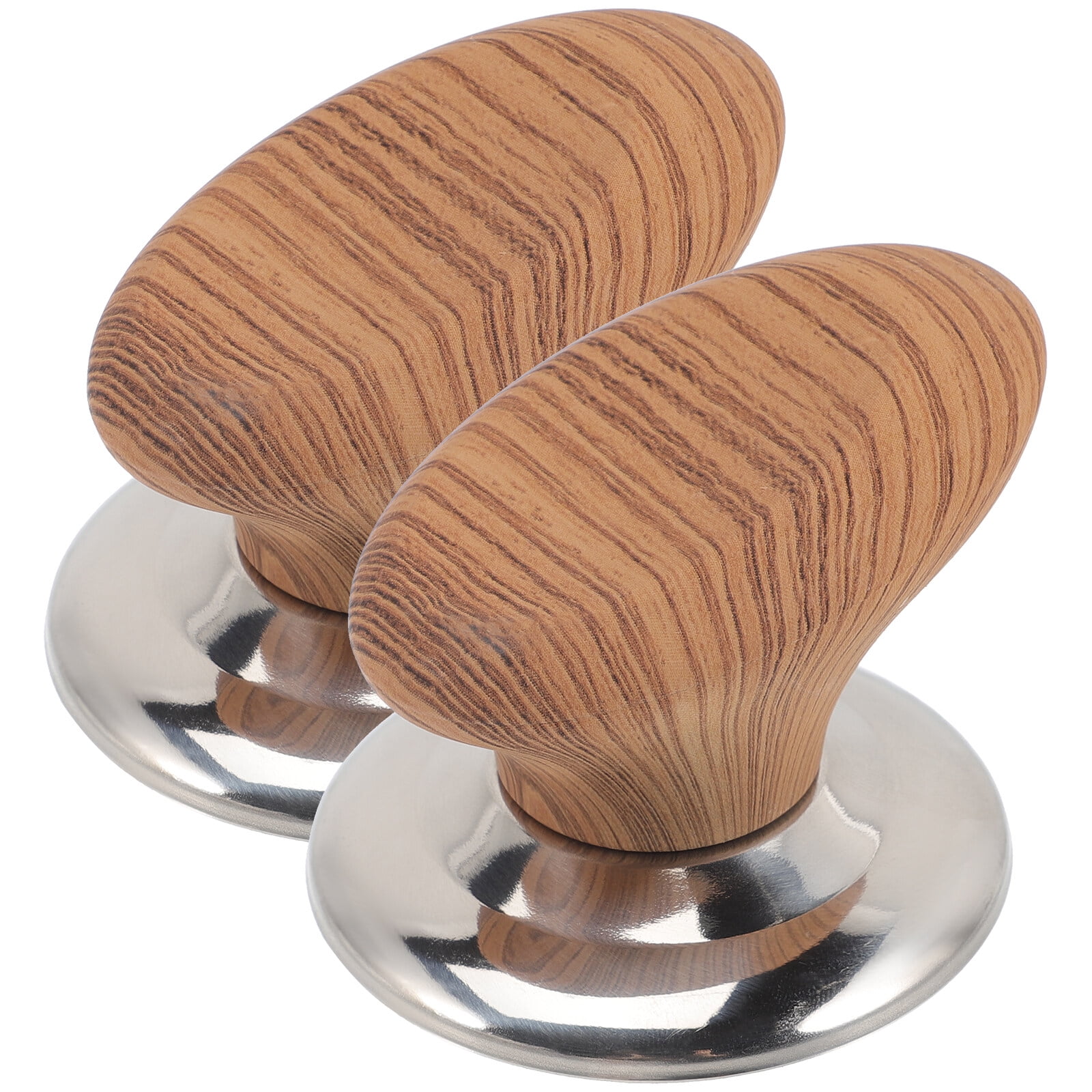 2 Pcs Lid Handle Kitchen Cookware Knob Replacement Grip Knobs Wood ...