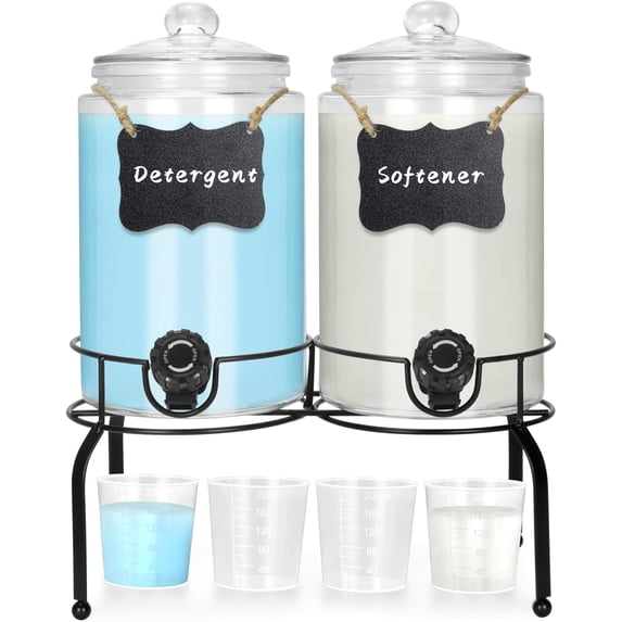 Glass Laundry Detergent Dispenser 1 Gallon 2 Pack, 2 Gallon Laundry ...