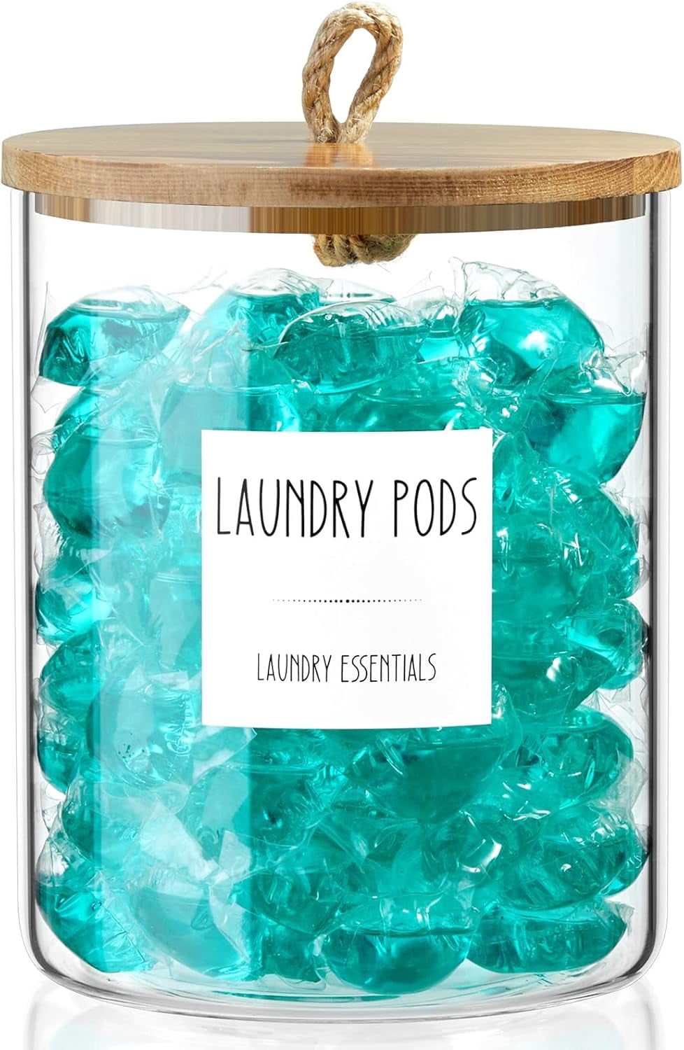 Glass Laundry Pods Container, Half Gallon 2 Liter Laundry Jars with ...