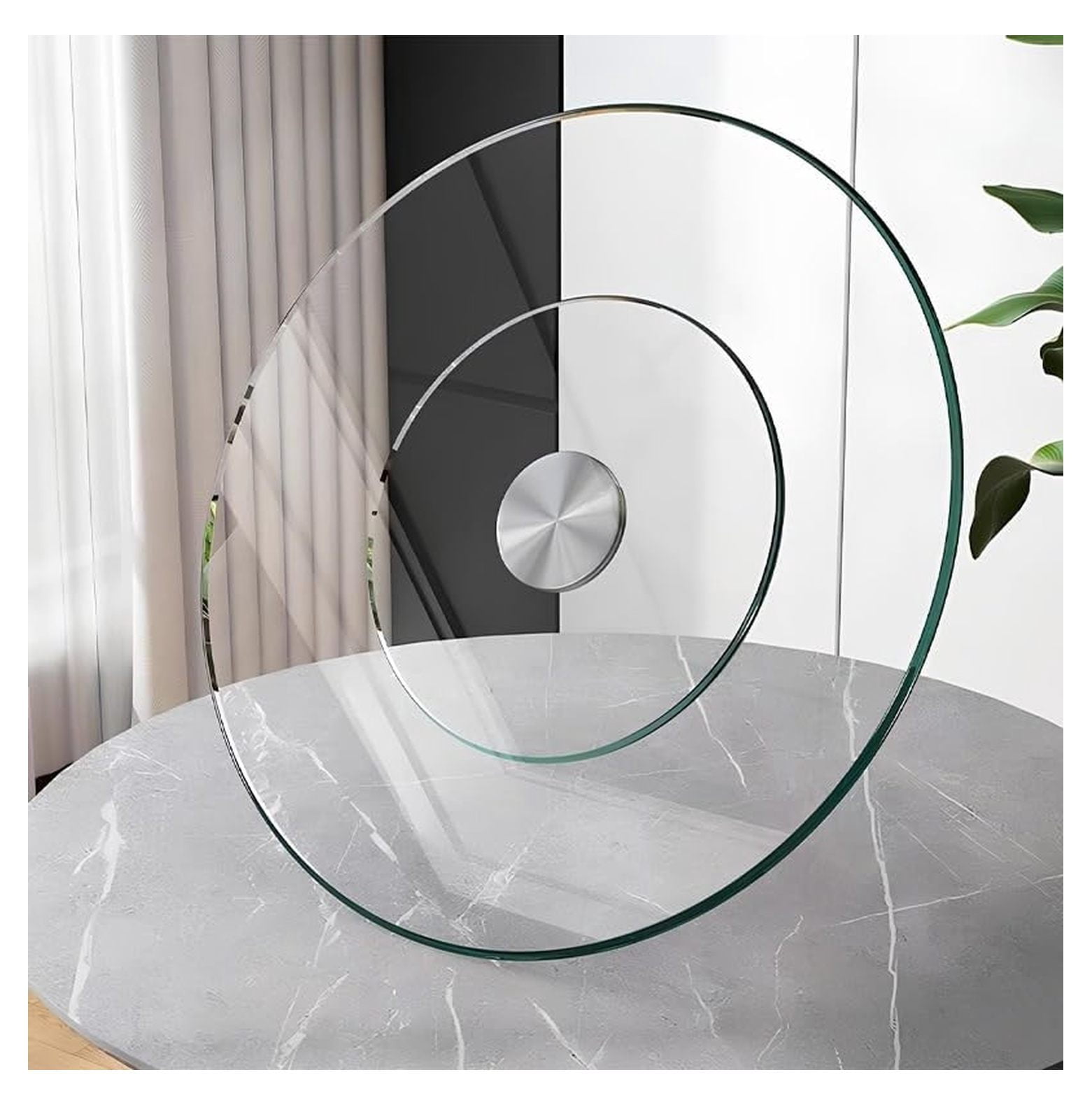 Glass Lazy Susan for Table Top, 24 Inch Lazy Susan, Tempered Glass ...