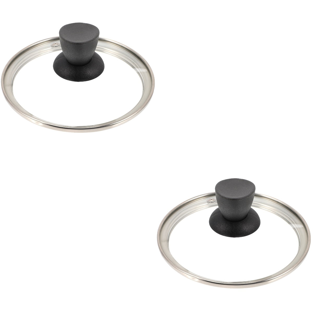 Glass Lid Set of 2 Pot Kitchen Cover Cookware Frying Pan Lids ...