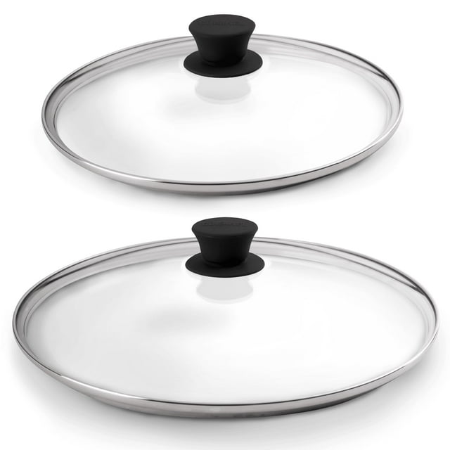 Glass Lids Set - 10" + 12"-Inch / 25.4cm+30.48cm / 264mm + 308mm ...