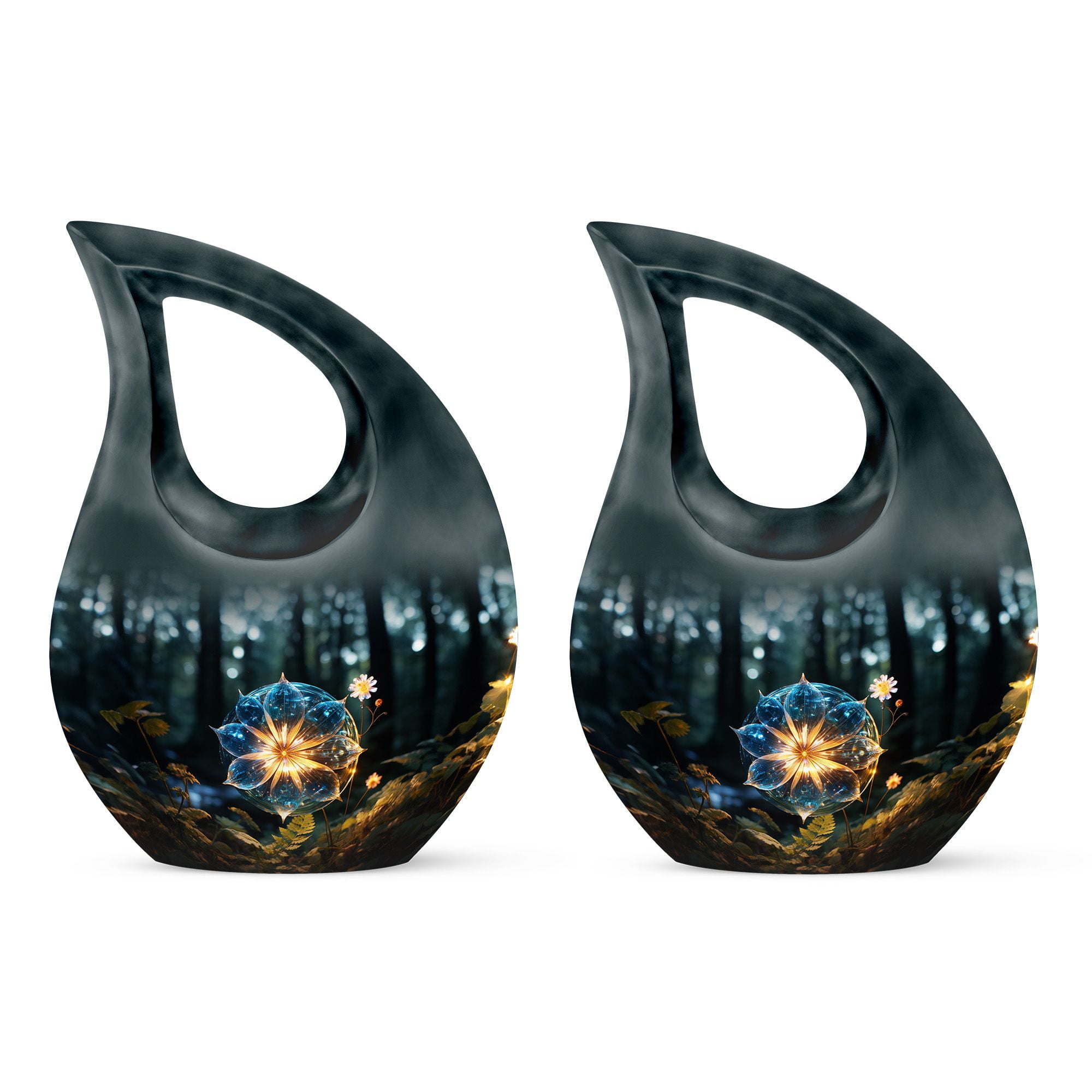 Glass Lilly - Urn for Adult - Funeral Ash Urns Mini - Cremation ...