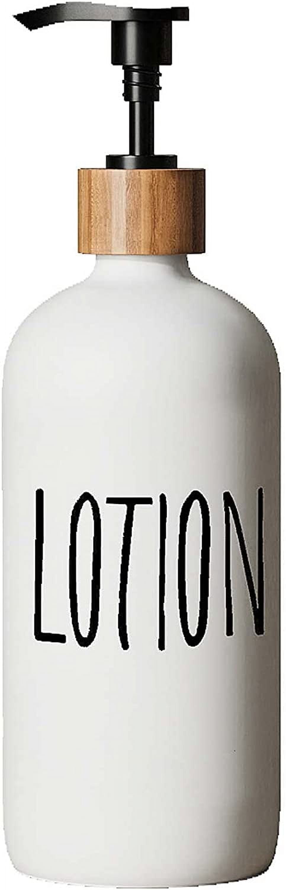 Glass Lotion Dispenser,Refillable Matte White Hand Lotion Dispenser ...