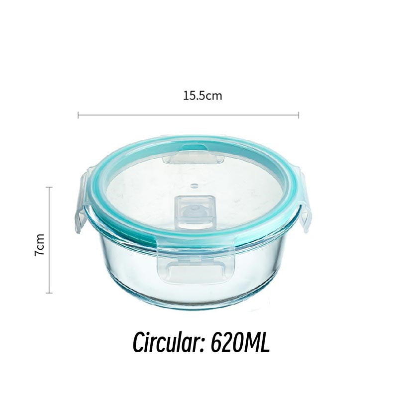 Glass Lunch Box Microwave oven heating Containers for Food Portable ...
