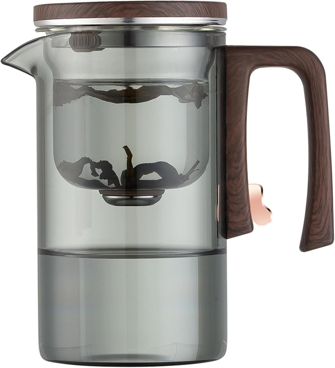 Glass Magnetic Tea Pot, Semi-Automatic Glass Teapot Kettle with ...