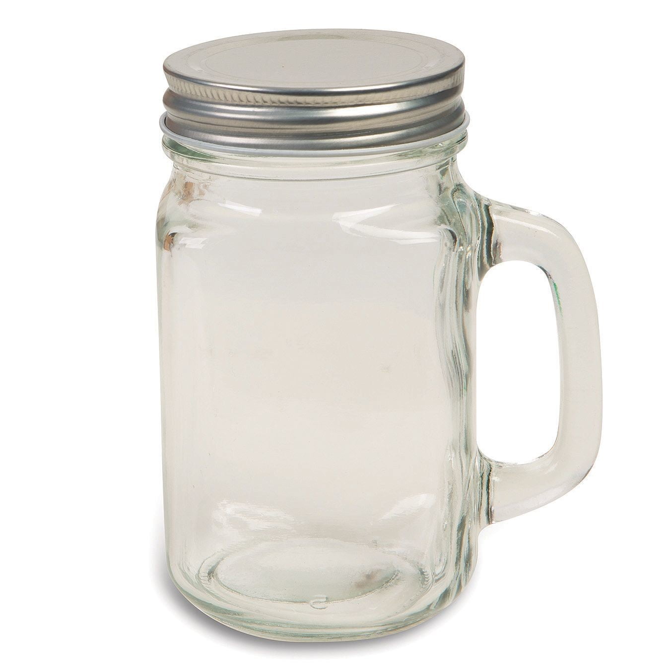 Glass Mason Jar with Handle & Lid, 16 oz. (Pack of 12) - Walmart.com