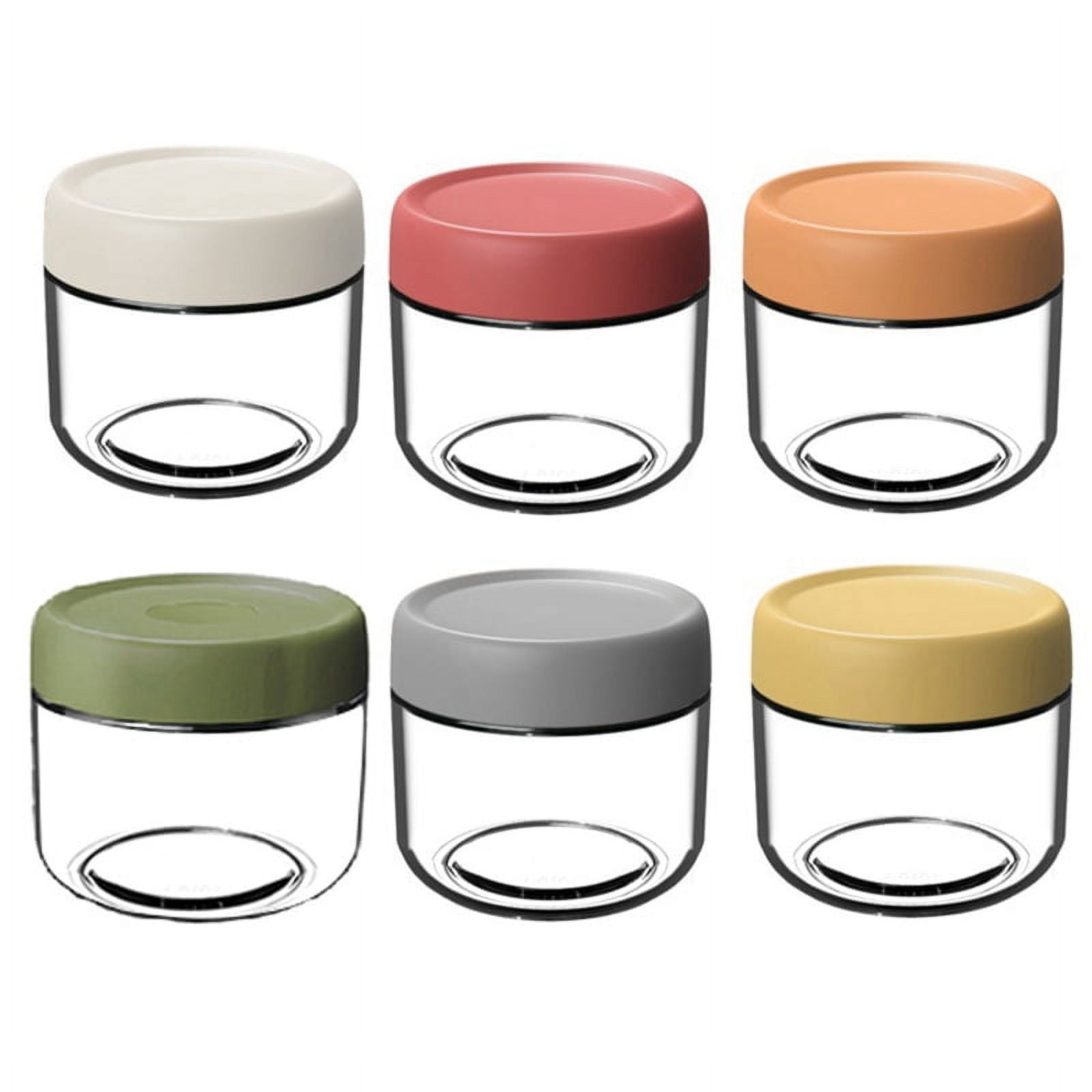 Glass Mason Jars for Overnight Oats with Lids in Vibrant Colors Storage ...