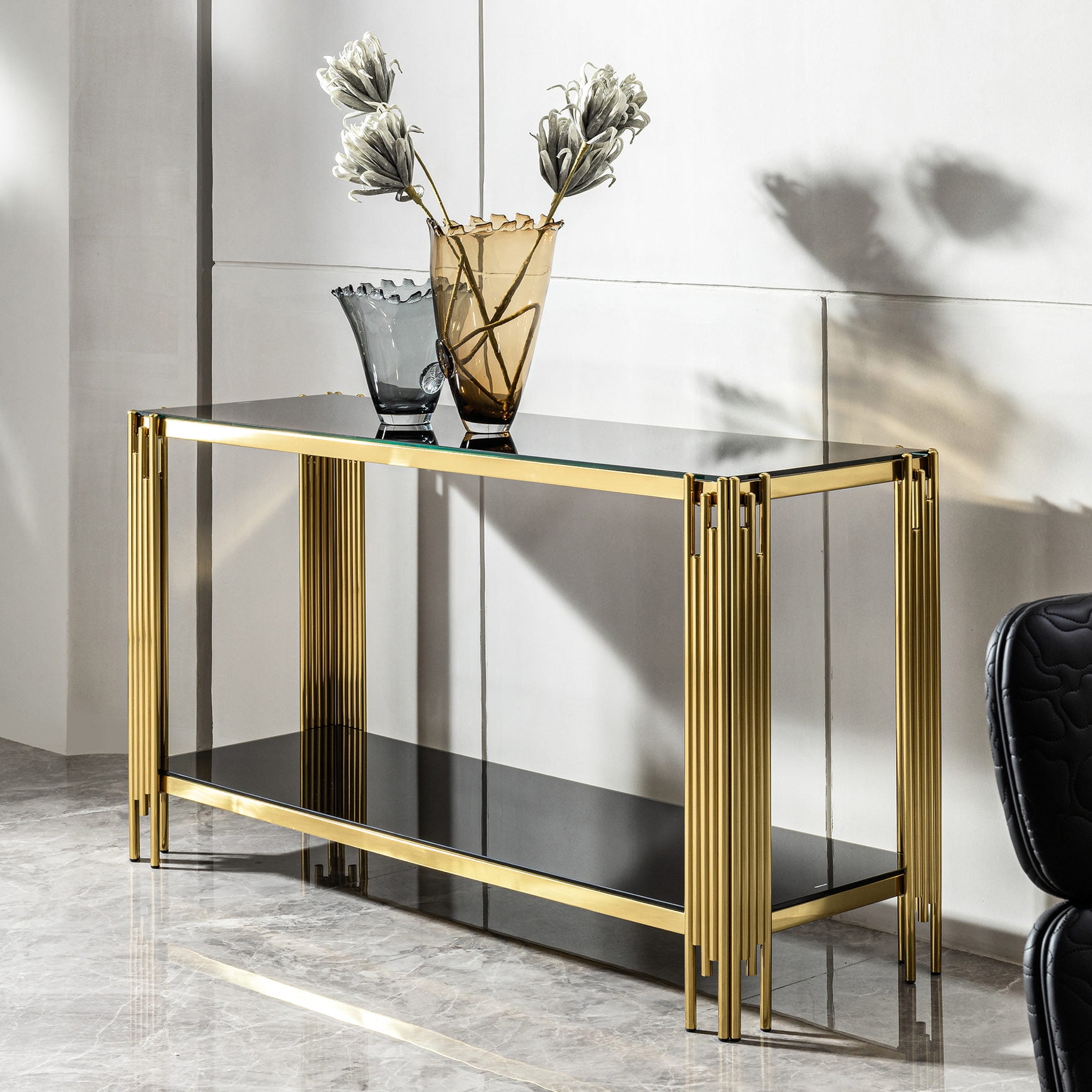 Glass Metal Composition - Irregular Frame Design - Study Room Furniture ...