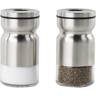 Tablecraft Moisture Proof Salt & Pepper Shakers - 1.5 Oz - Glass w ...