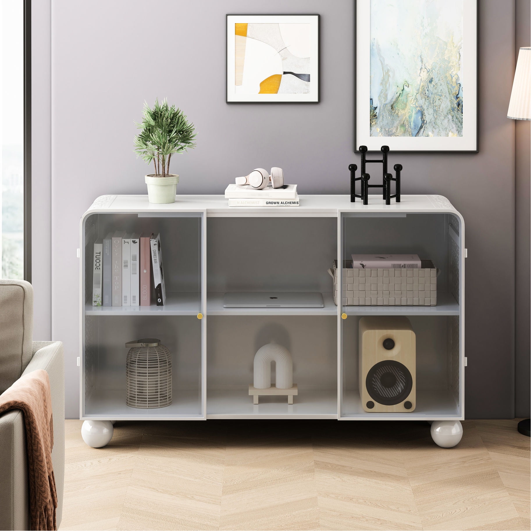 Glass - Metal Storage Cabinet | Innovative Design for Modern Homes ...