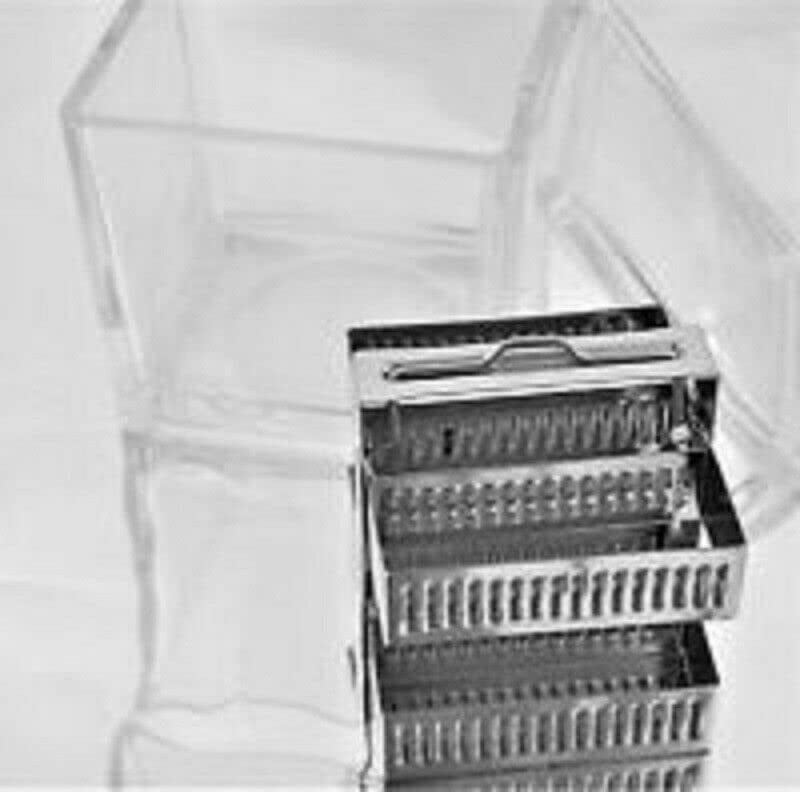 Glass Microscope Slide Staining Jar, Lab Dish with Cover, Dry or ...