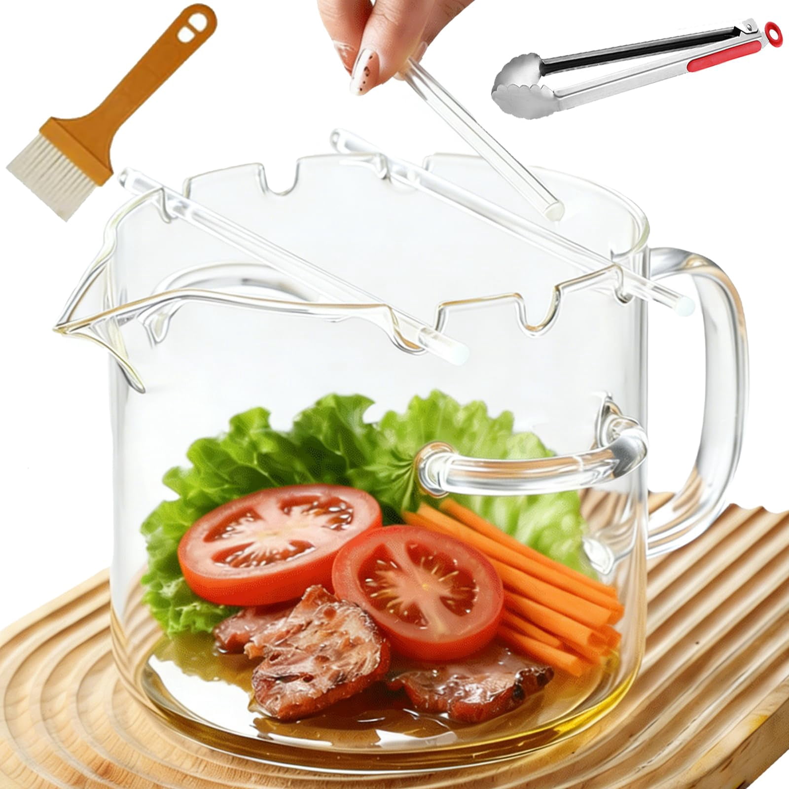 Glass Microwave Bacon Cooker , Borosilicate Glass Bacon Tray for ...