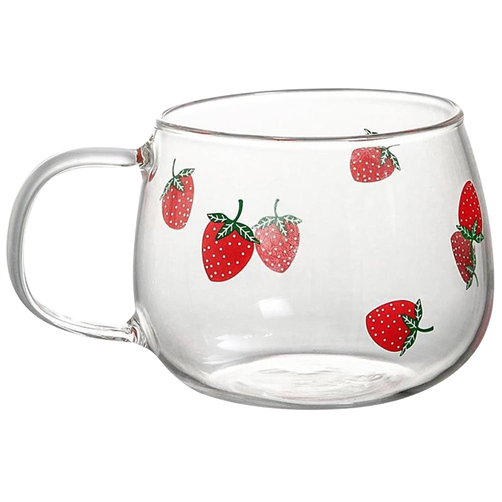 Toyandona Glass Milk Cup Oatmeal Cup Decorative Milk Cup Glass Porridge ...