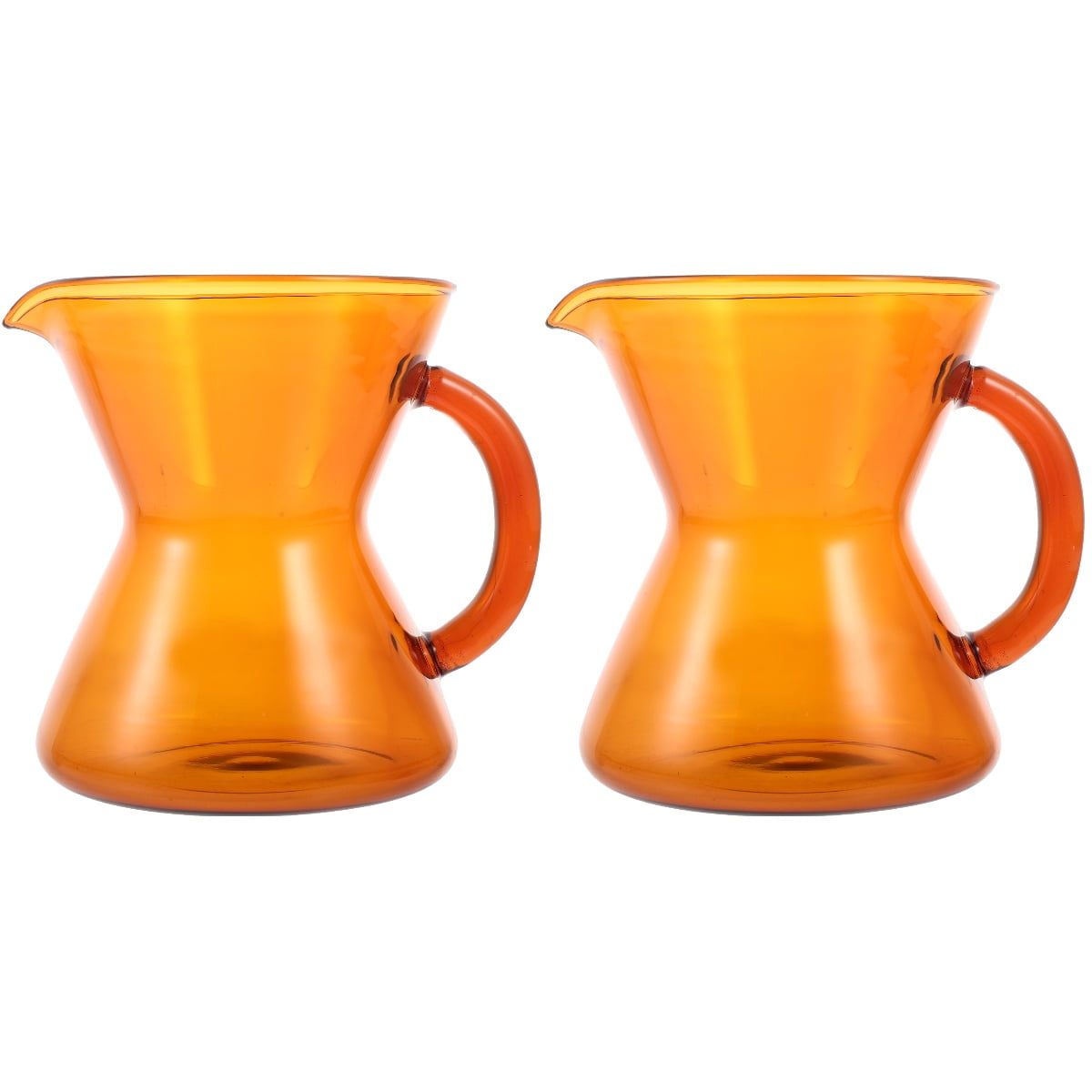 Glass Milk Pitcher 2 Pieces Hanging Ear Coffee Pot Jug Espresso ...