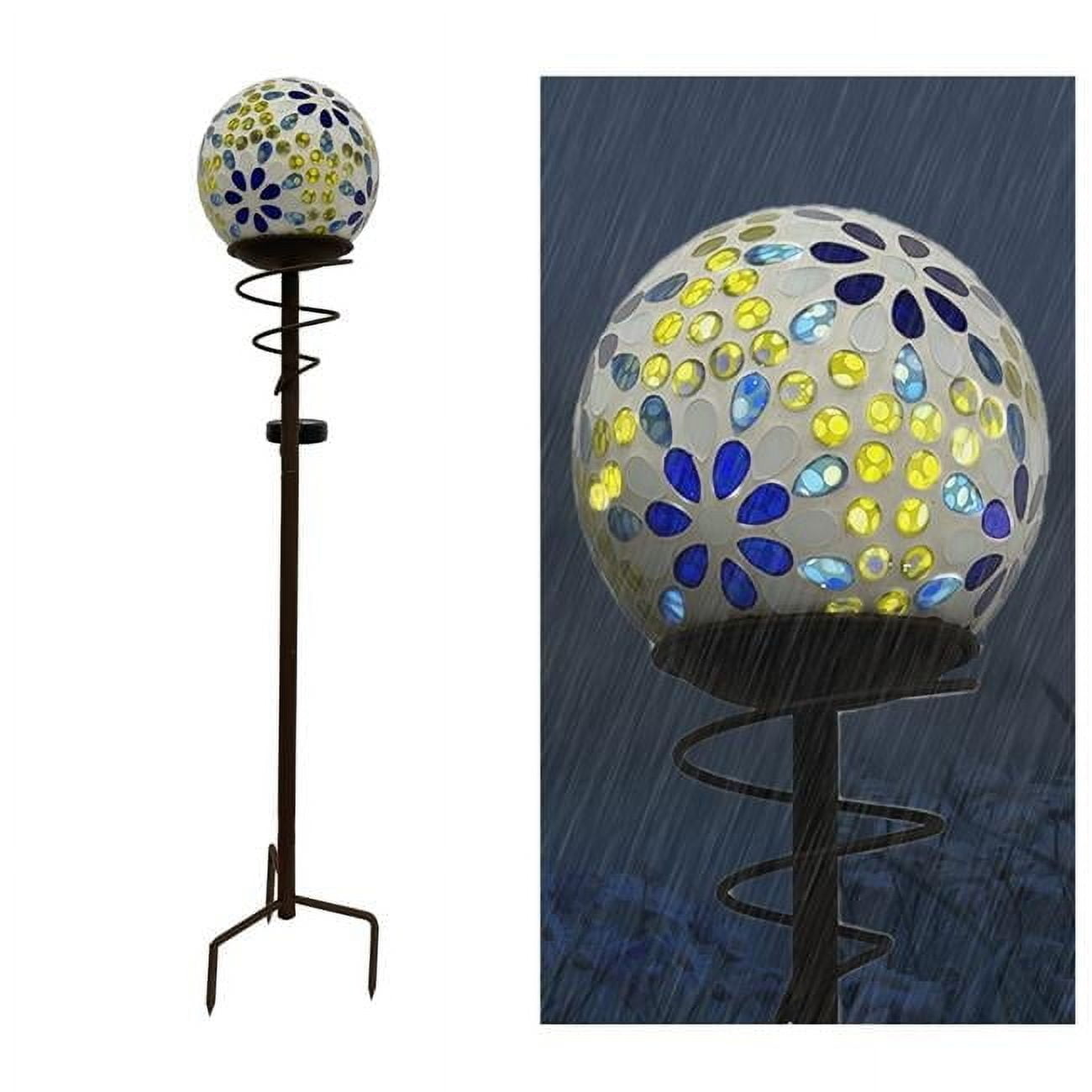Glass Mosaic Ball Solar LED Waterproof Outdoor Garden Stake - Walmart.com