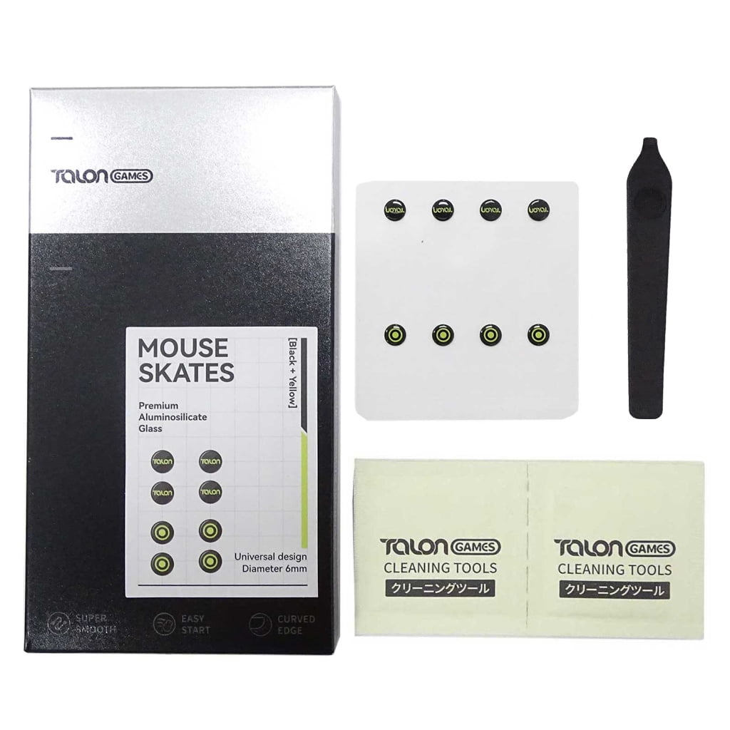 Glass Mouse Skates Anti-Slip Mouse Feet Curved DIY Universal Dots for ...