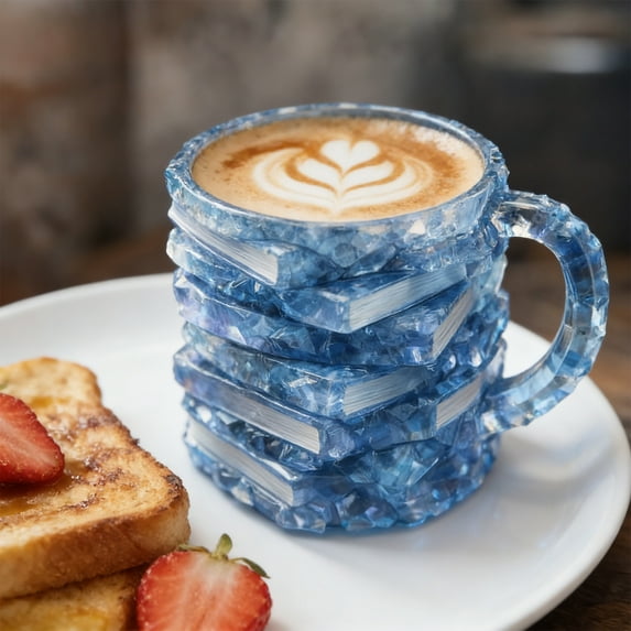 Glass Mug, Crystal Mug, Decorative Mug Book Style Crystal Glass Cup ...