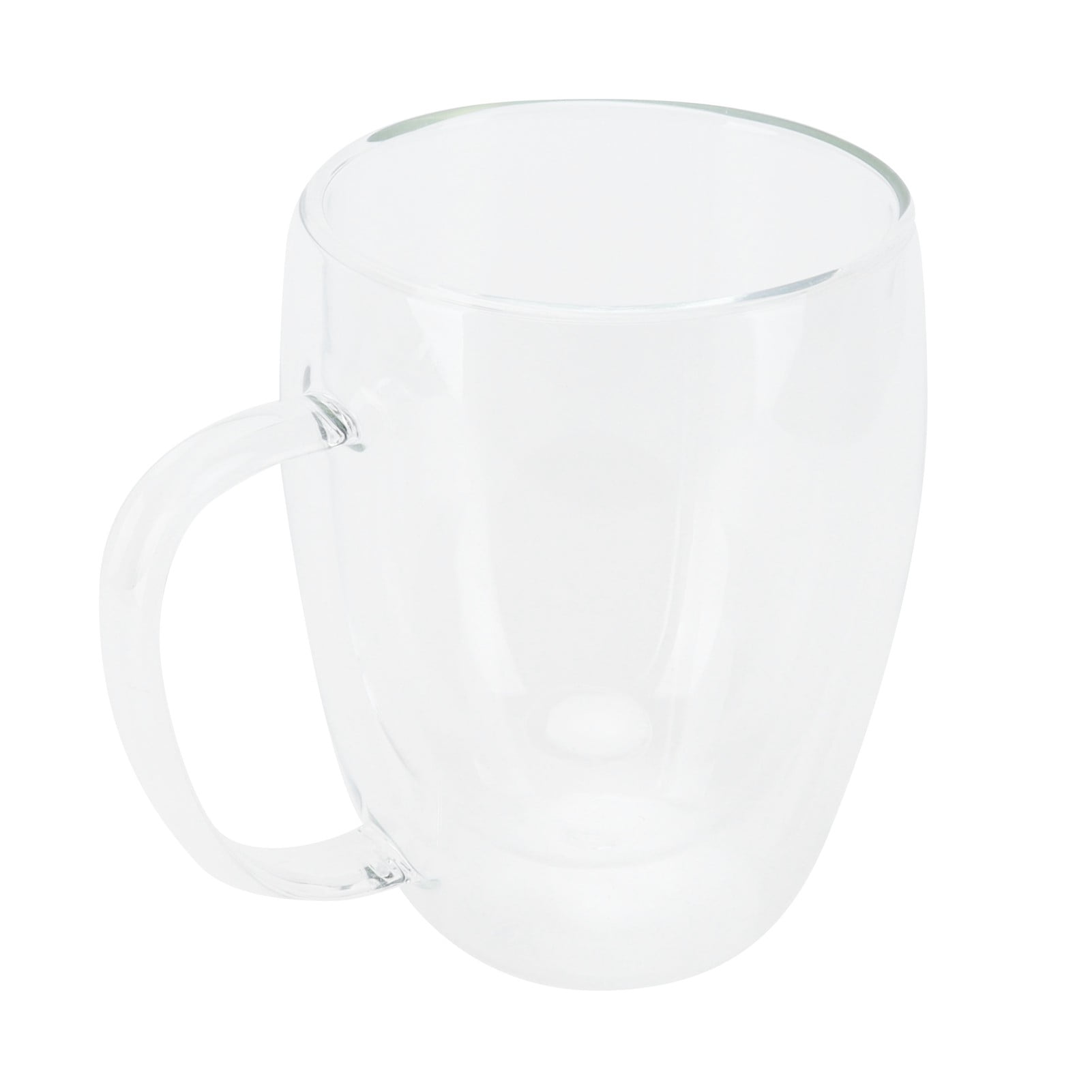 Glass Mug with Handle Transparent Double Wall Coffee Milk Tea Drink Cup ...
