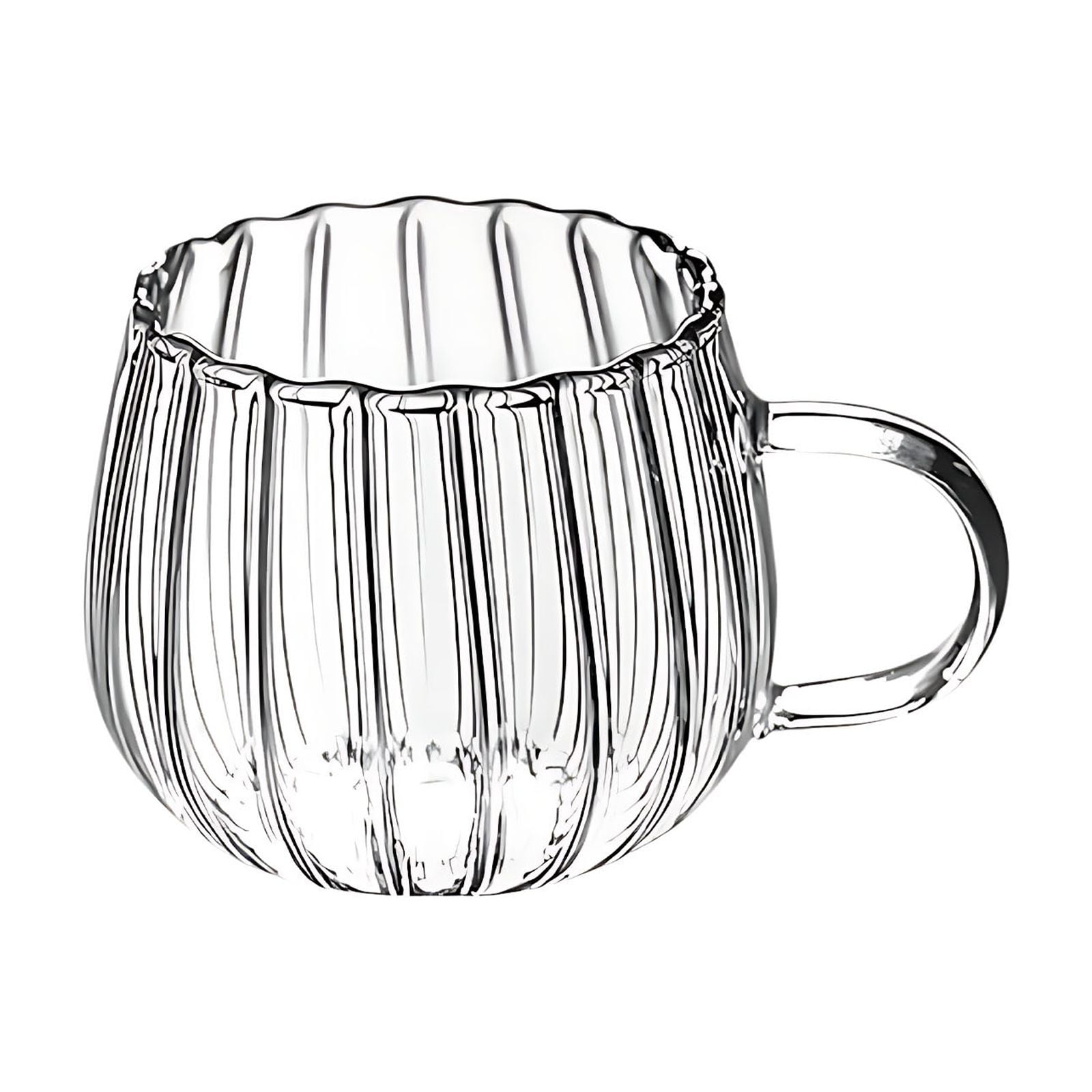 Glass Mugs, Large Clear Glass Cup with Handle for Hot/Cold Coffee Tea ...