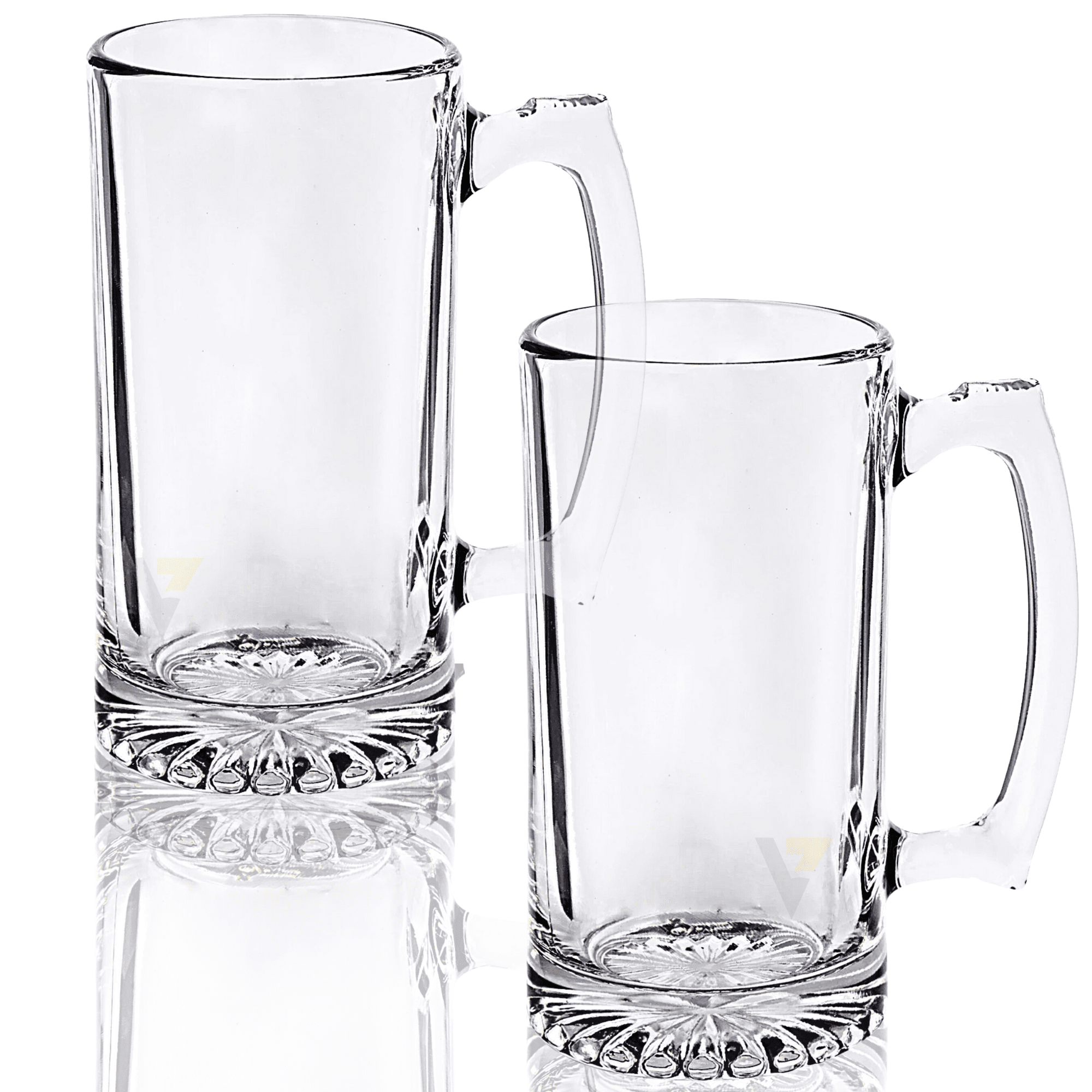 Glass Mugs With Handle 26oz, Large Beer Glasses For Freezer, Beer Cups ...