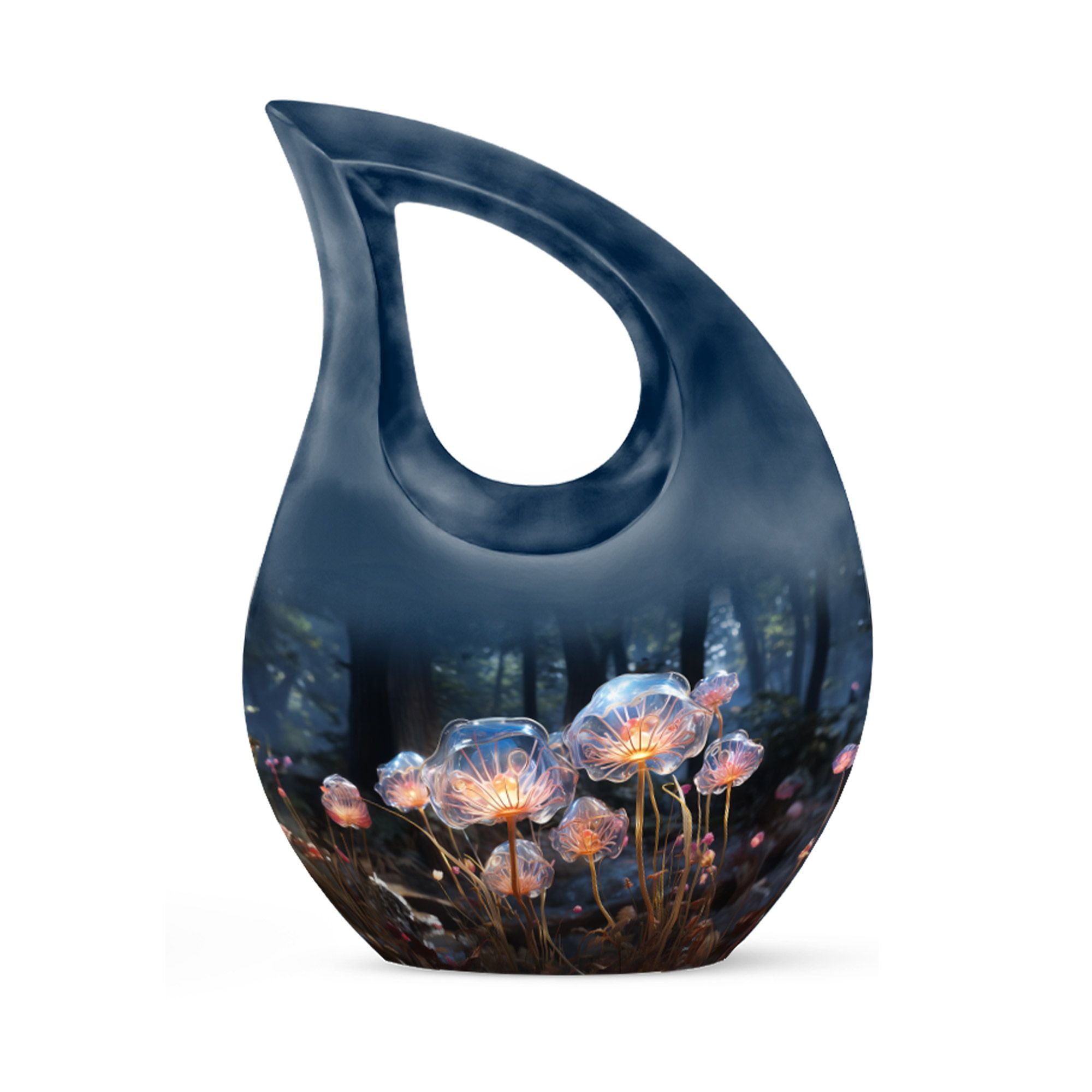 Glass Mushroom - Cremation Urns for Burial - Urn for Adult Female Ashes ...