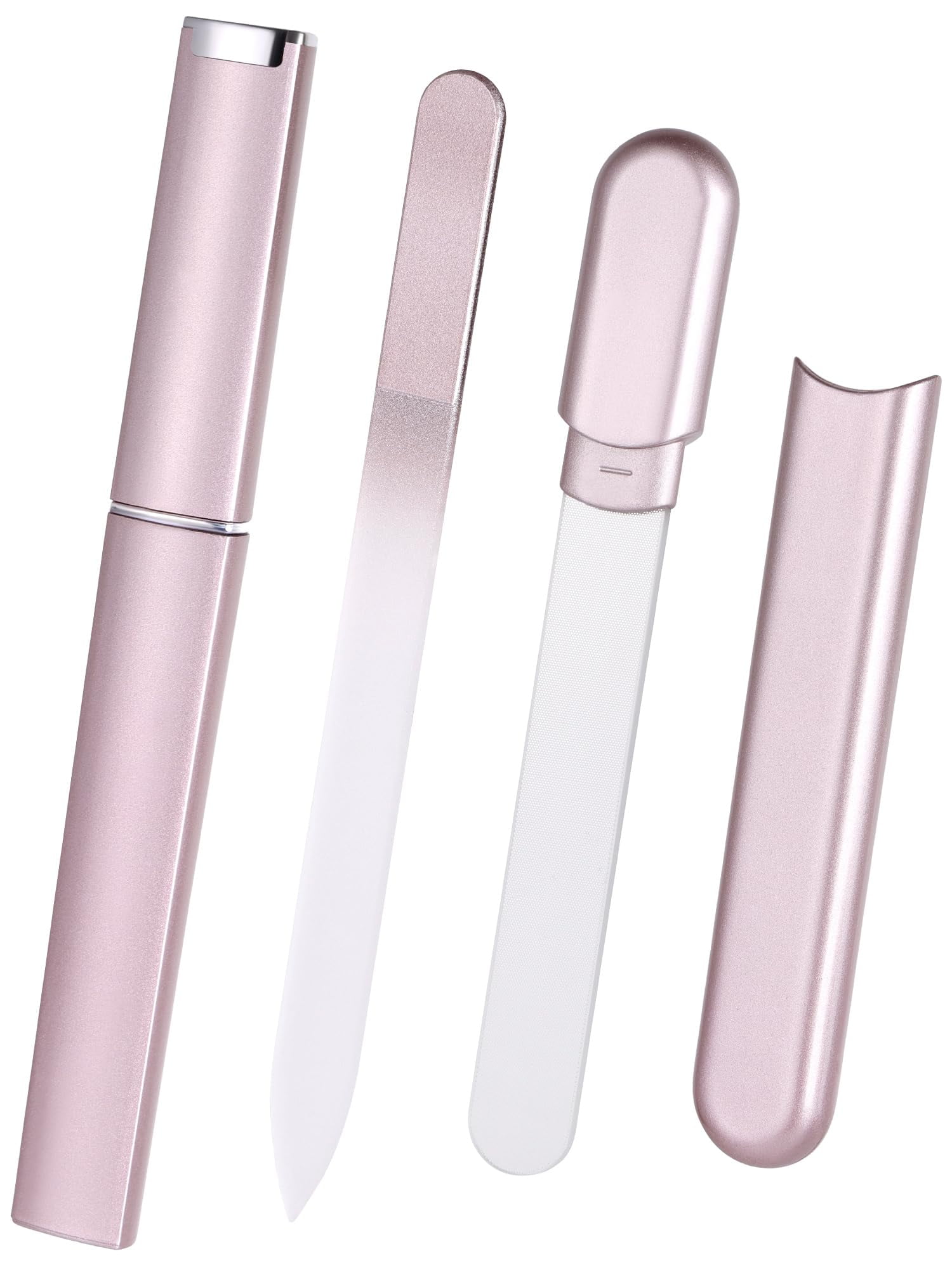 Glass Nail File and AIF9 Buffer with Case, Crystal Fingernail Files for Natural Nails Nano Nail ...