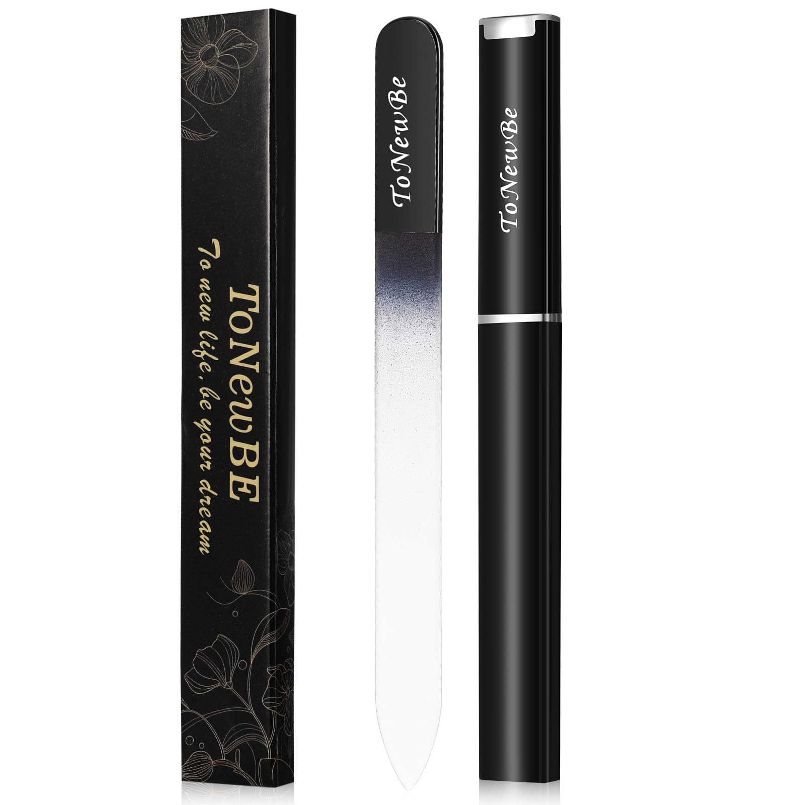 Glass Nail File in Case, Crystal Nail File, Glass Fingernail File ...