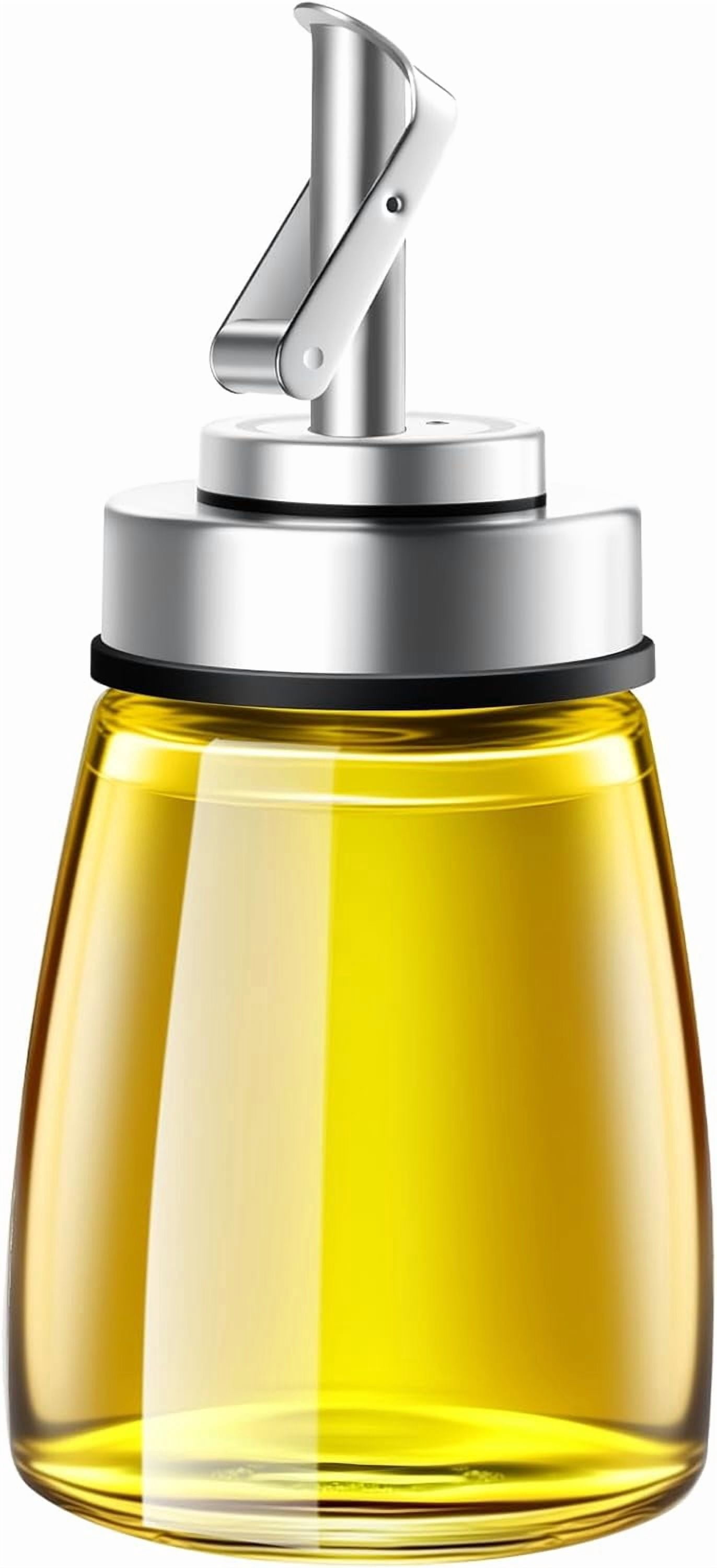Glass Oil Dispenser Bottle with Stainless Steel Spout, Automatic ...