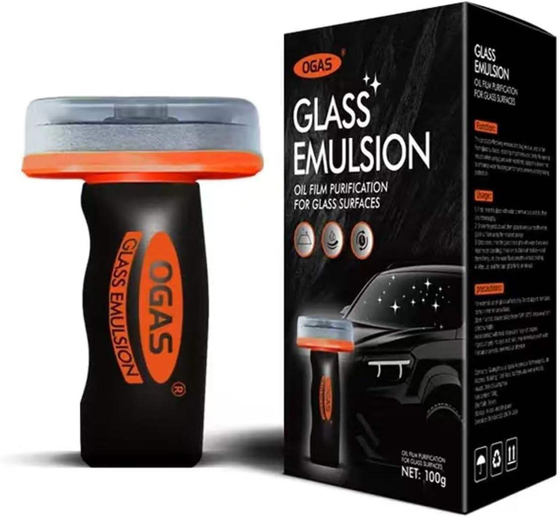 Glass Oil Film Remover for Car, 100ml Roll-On Compound ith Cleaning ...