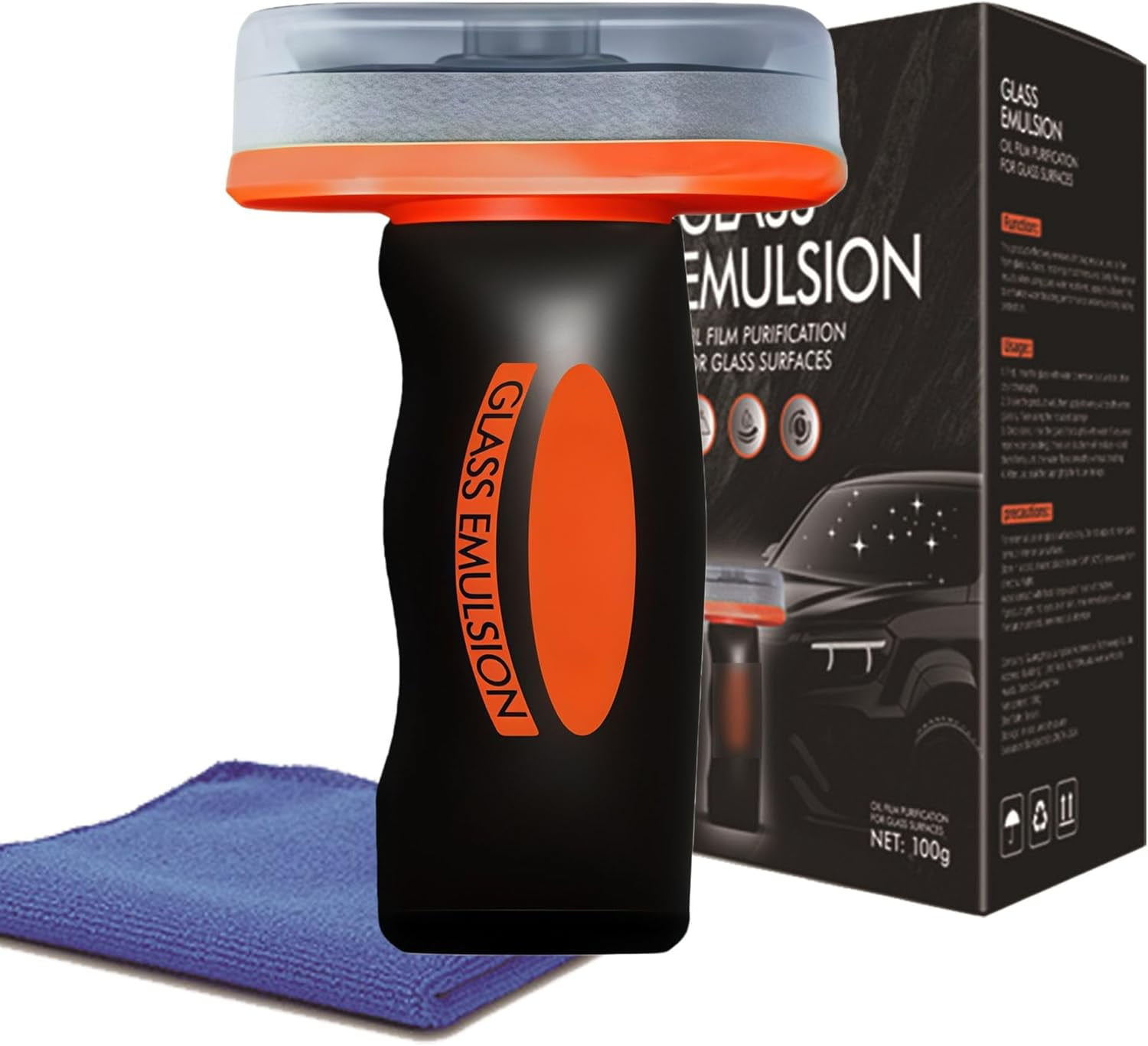 Glass Oil Film Remover for Car,Roll-On Glass Compound with Cleaning ...