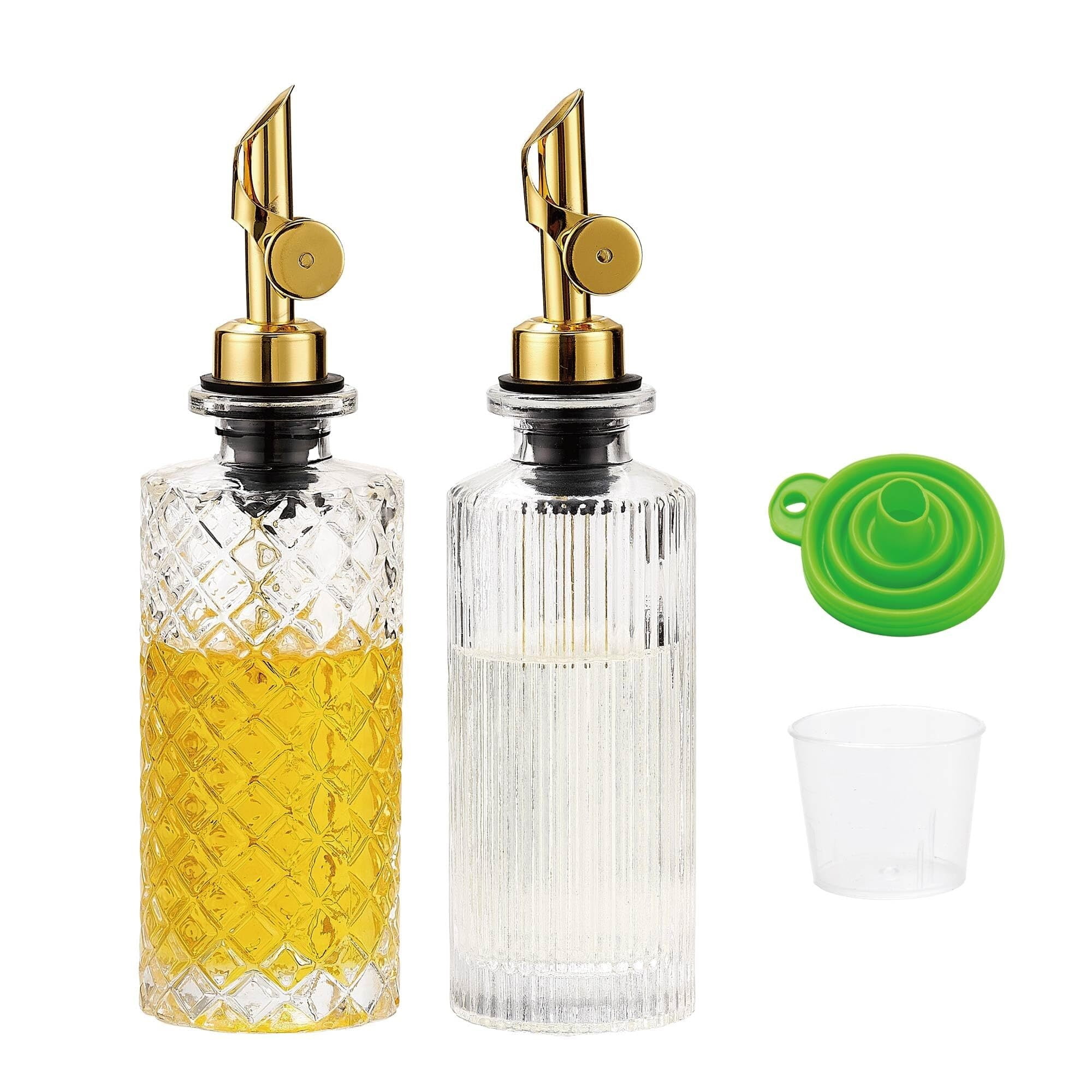 Glass Olive Oil Dispenser Bottle Small, 6.5 Oz/ 200 ml Coffee Simple ...